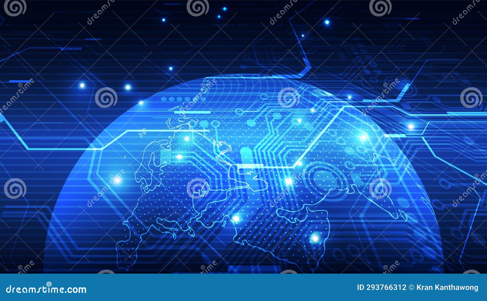 Vector Digital Global Technology Concept, Abstract Background ...