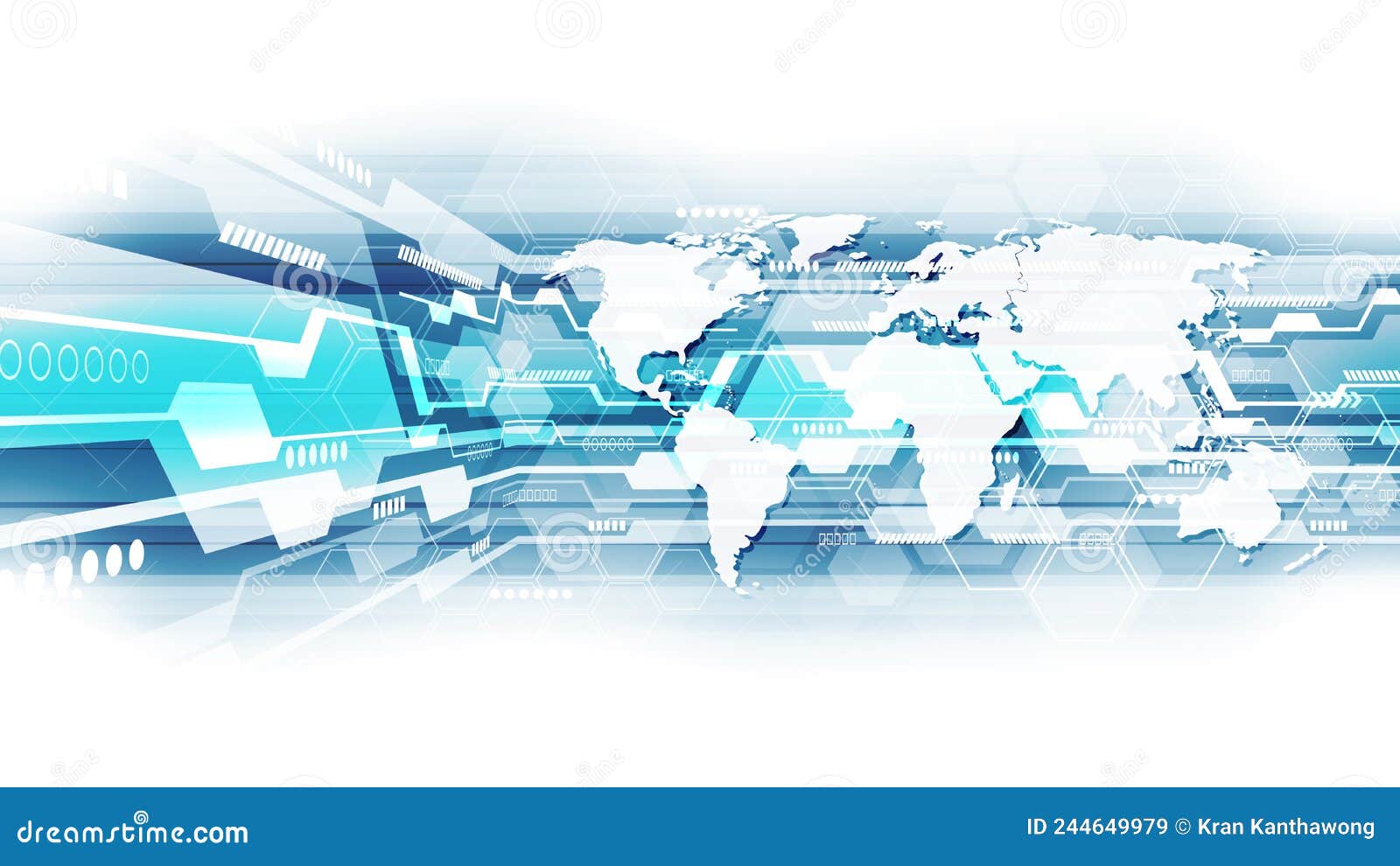 Vector Digital Global Technology Concept, Abstract Background ...