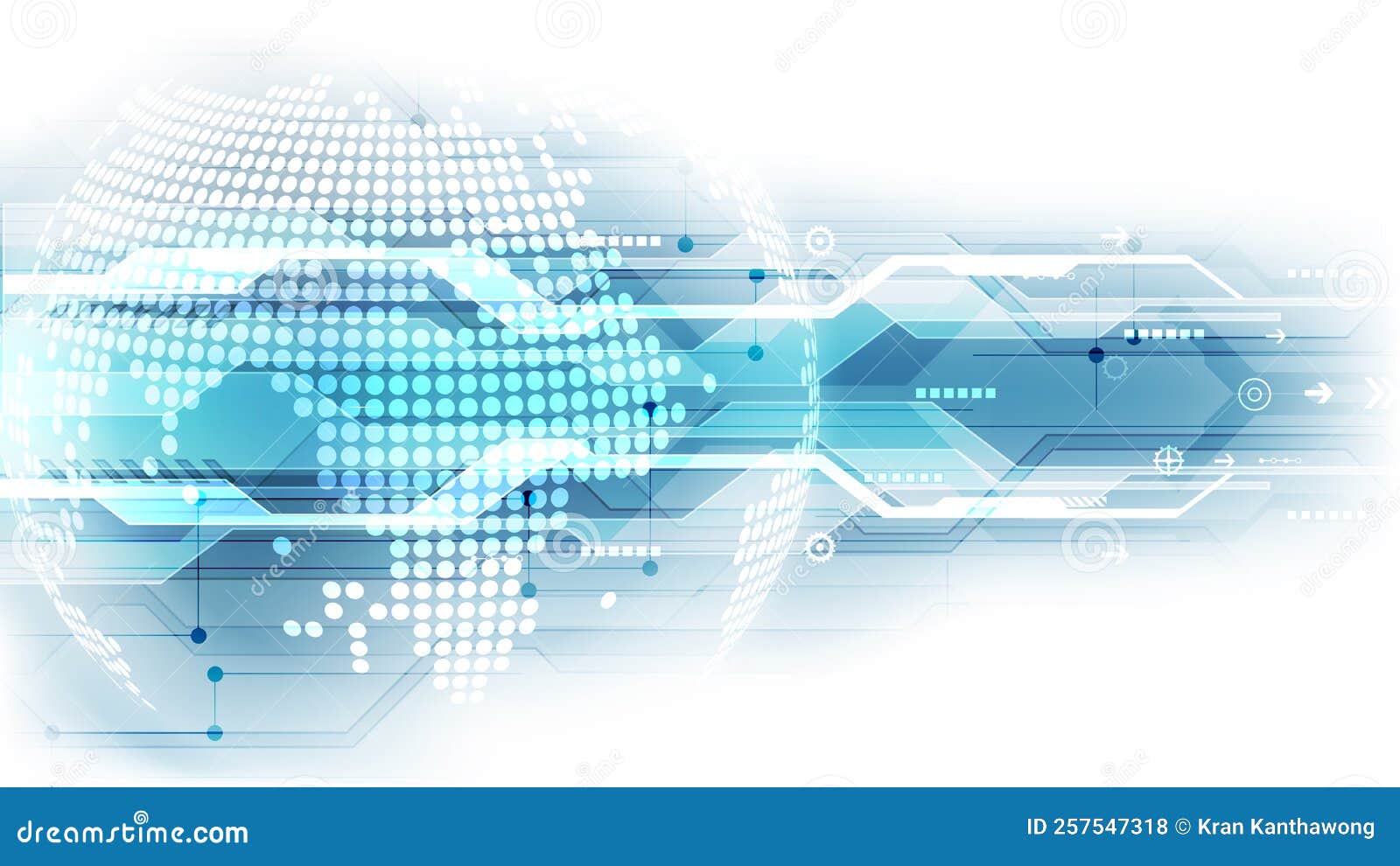 Vector Digital Global Technology Concept, Abstract Background ...