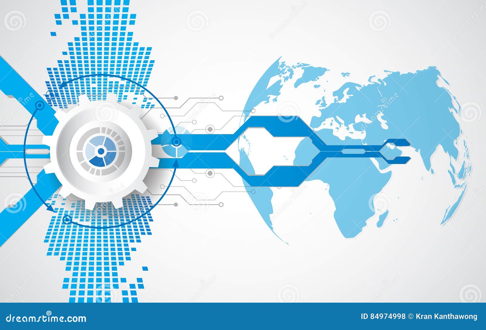 Vector Digital Global Technology Concept, Abstract Background Stock ...