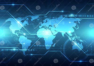 Vector Digital Global Technology Concept, Abstract Background Stock ...