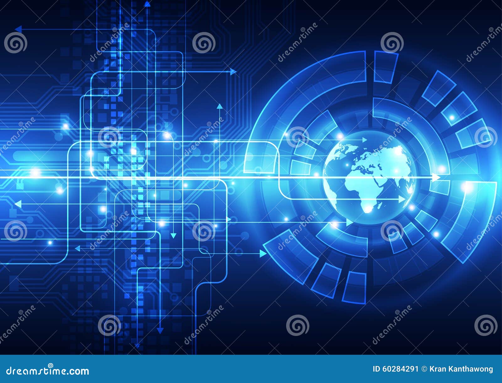 Vector Digital Global Technology Concept, Abstract Background Stock ...
