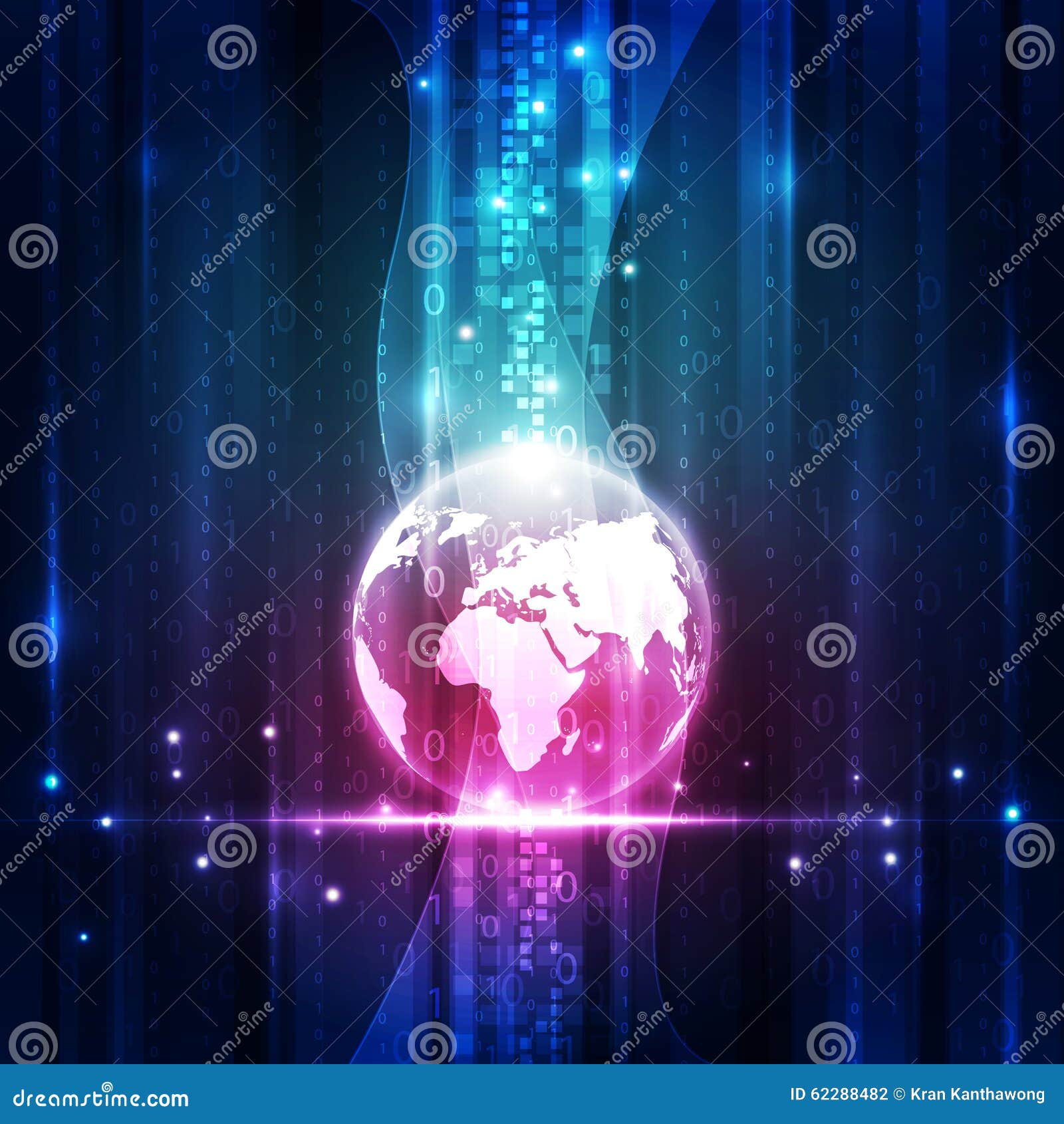 Vector Digital Global Technology Concept, Abstract Background Stock ...