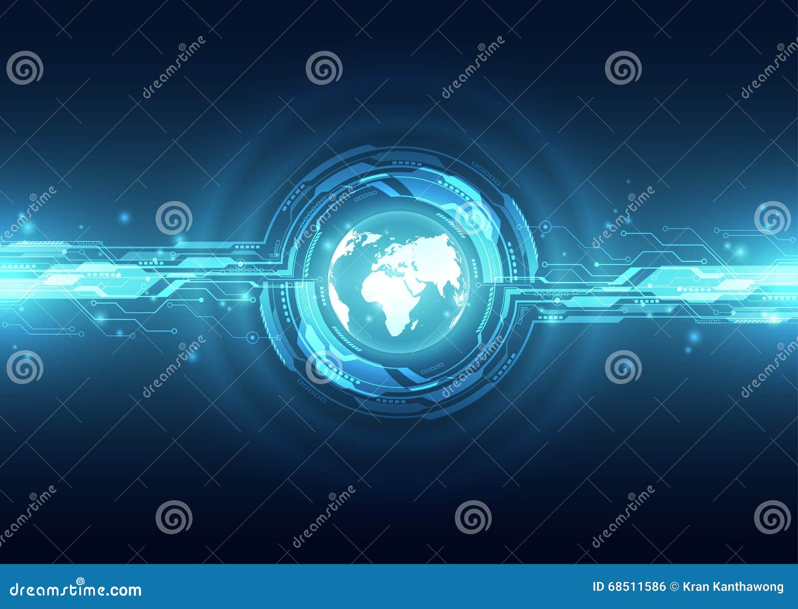 Vector Digital Global Technology Concept, Abstract Background Stock ...