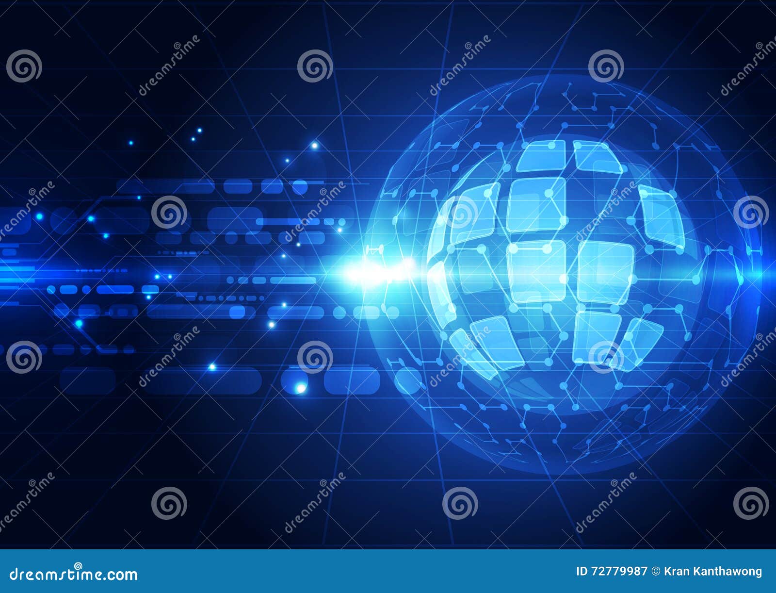 Vector Digital Global Technology Concept, Abstract Background Stock ...