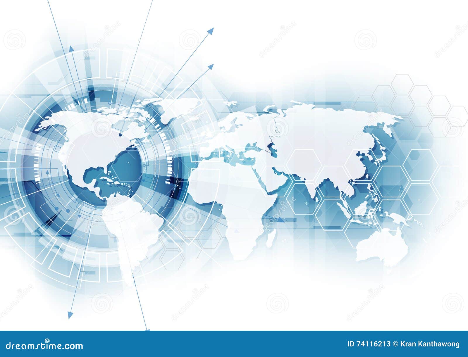 Vector Digital Global Technology Concept, Abstract Background Stock ...