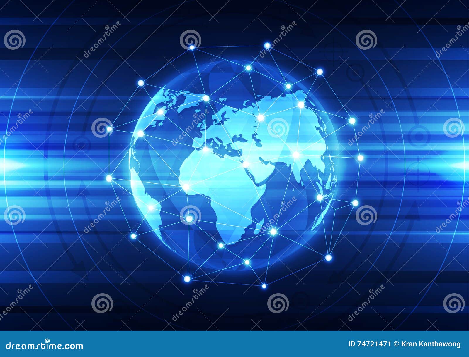 Vector Digital Global Technology Concept, Abstract Background Stock ...