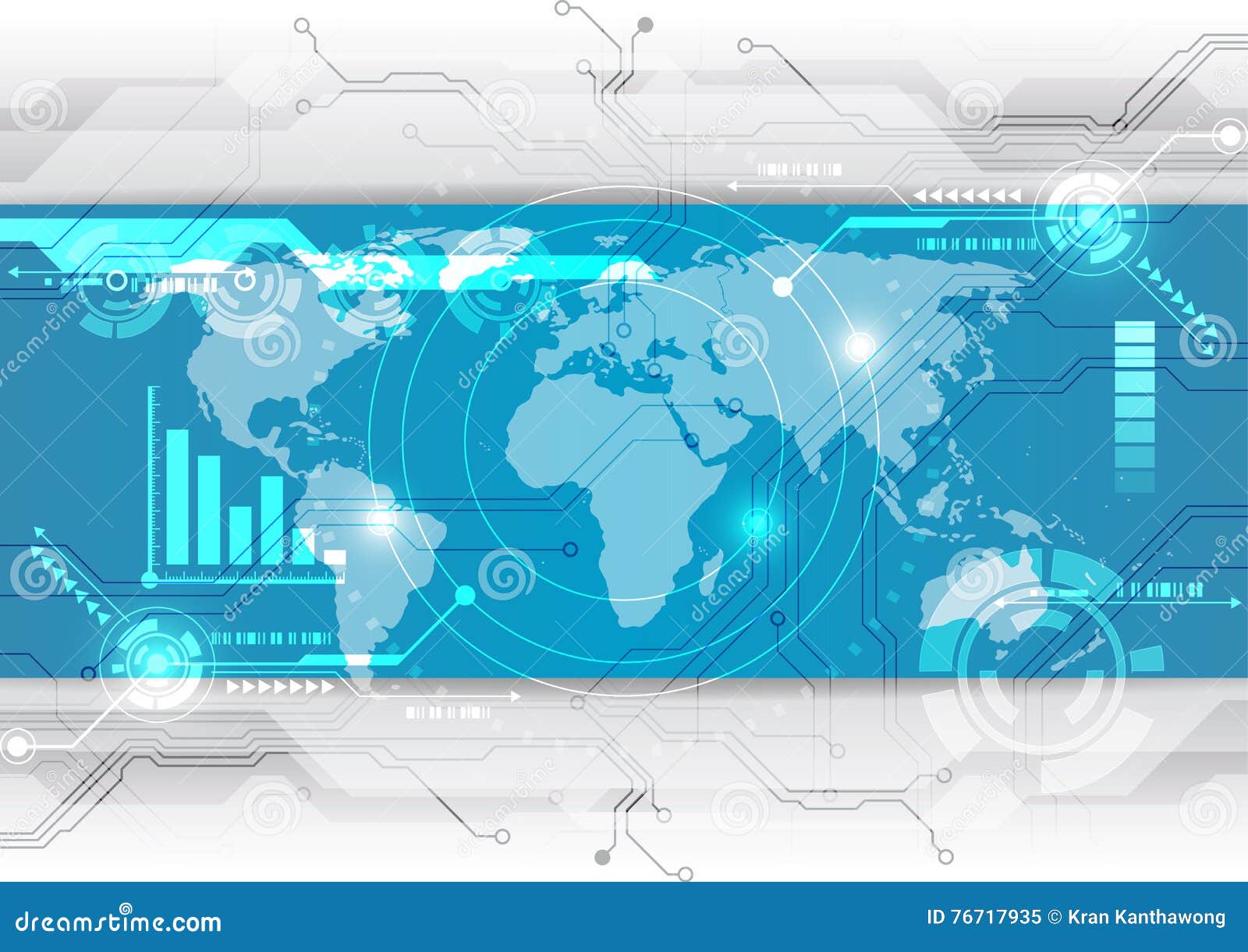 Vector Digital Global Technology Concept, Abstract Background Stock ...