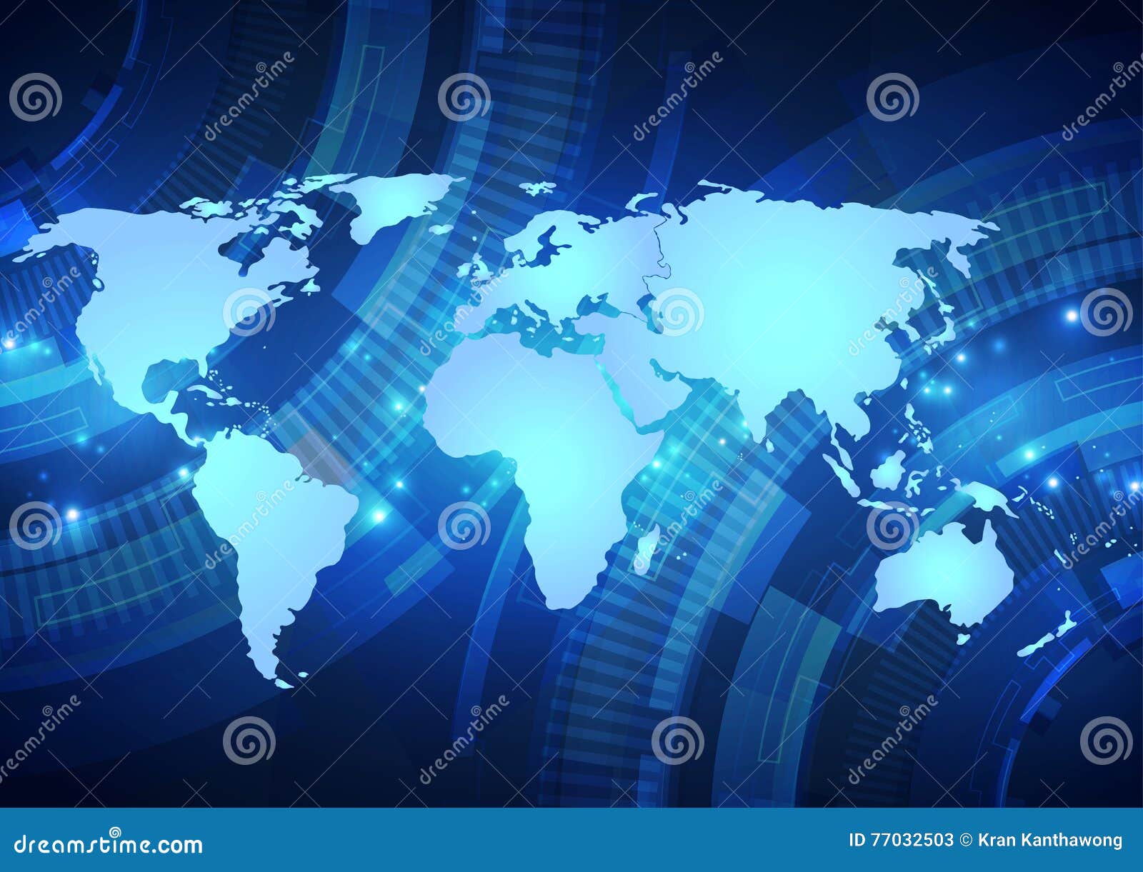 Vector Digital Global Technology Concept, Abstract Background Stock ...