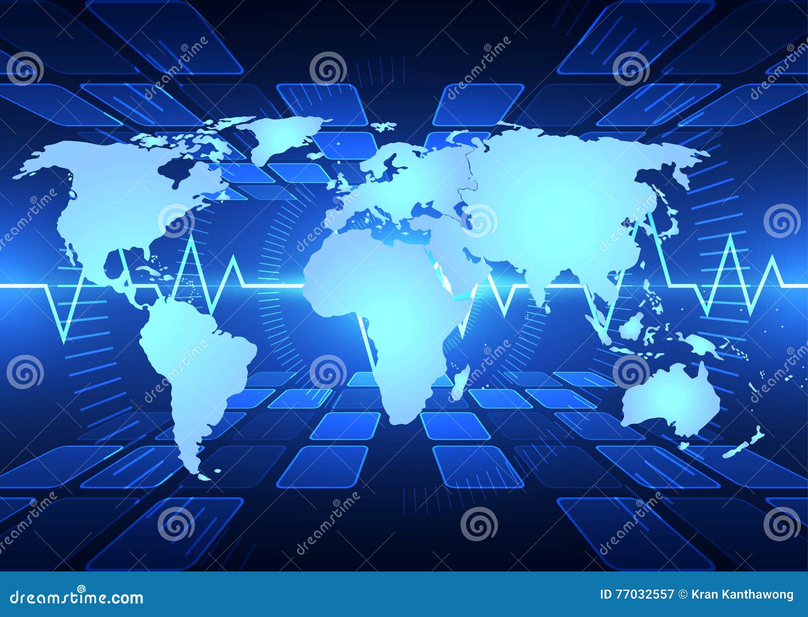 Vector Digital Global Technology Concept, Abstract Background Stock ...