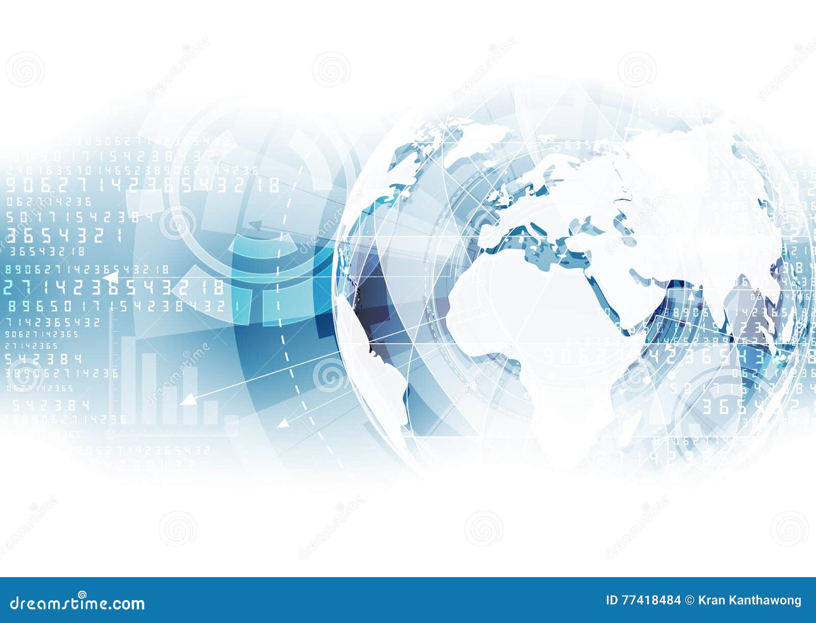 Vector Digital Global Technology Concept, Abstract Background Stock ...