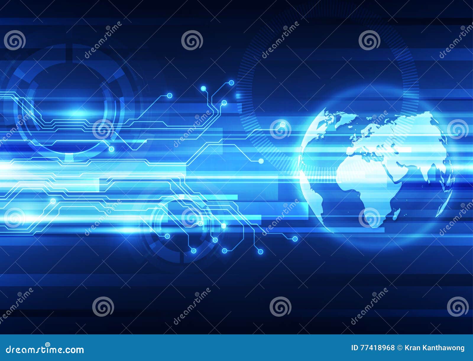 Vector Digital Global Technology Concept, Abstract Background Stock ...