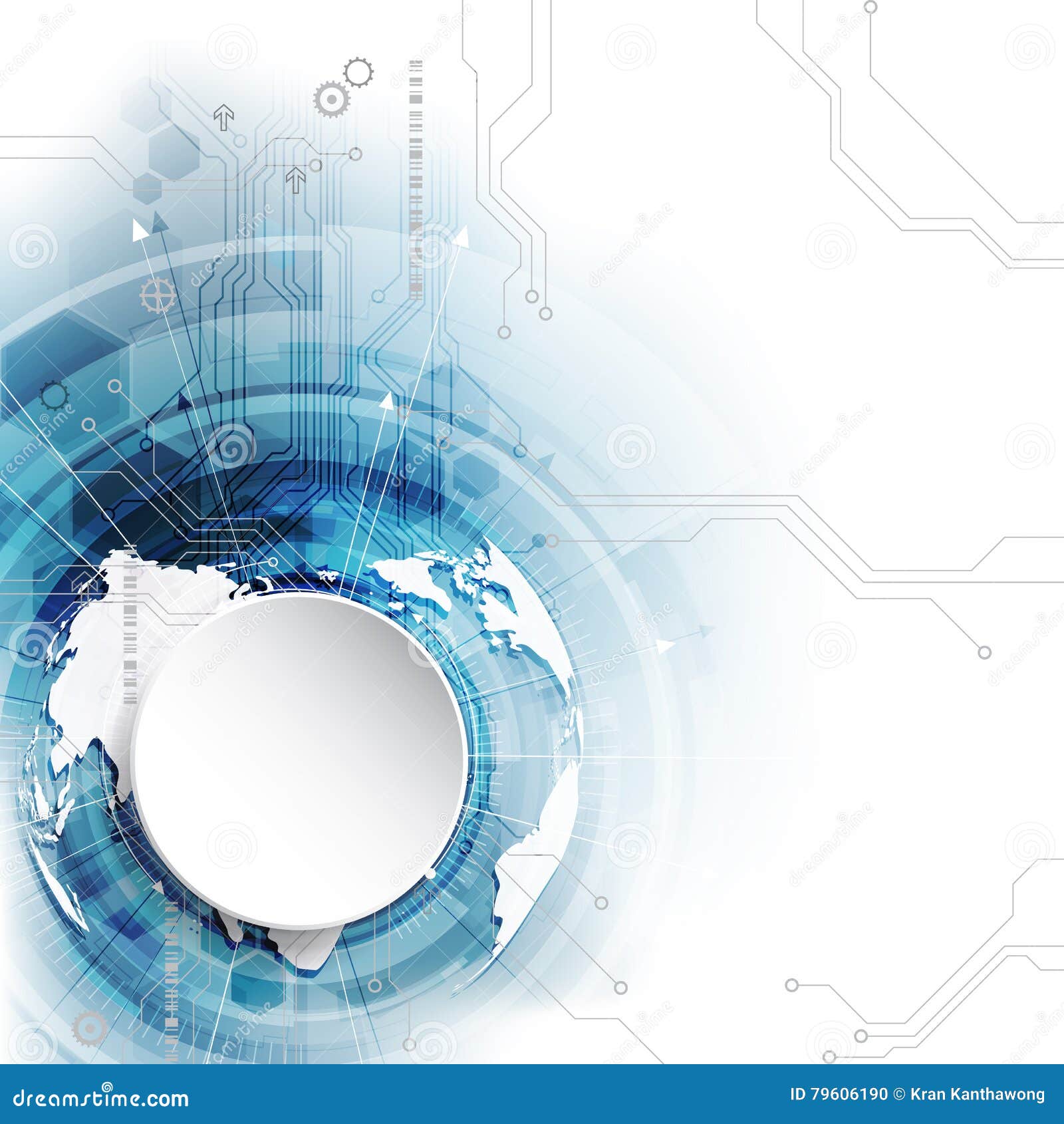 Vector Digital Global Technology Concept, Abstract Background Stock ...