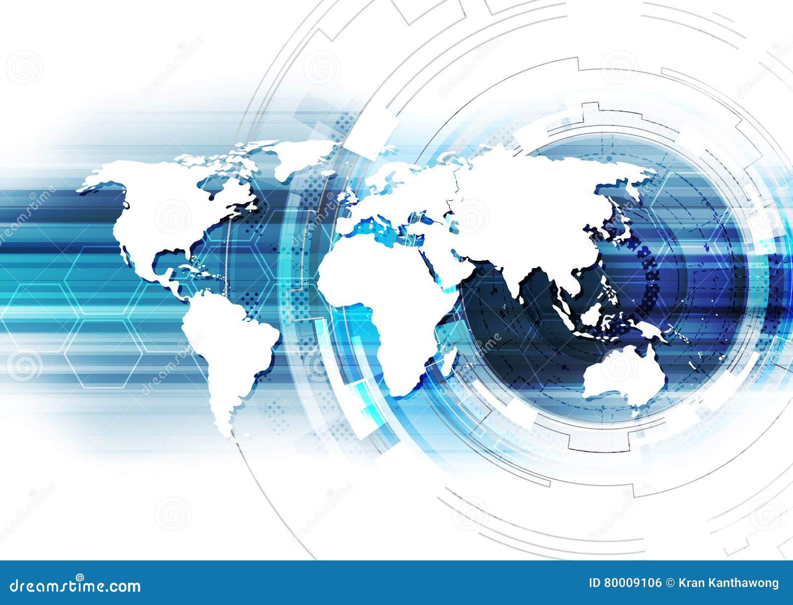 Vector Digital Global Technology Concept, Abstract Background Stock ...