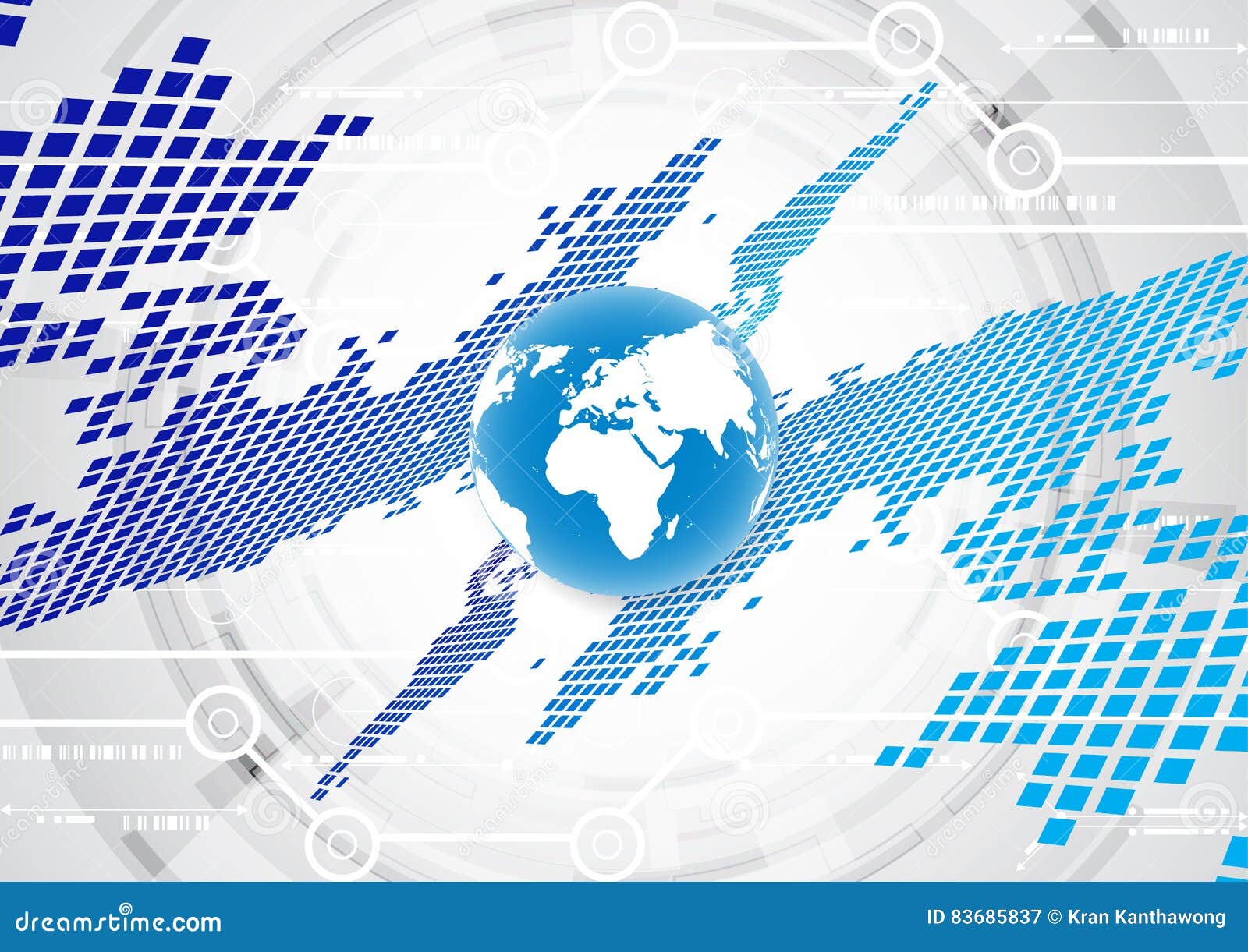 Vector Digital Global Technology Concept, Abstract Background Stock ...