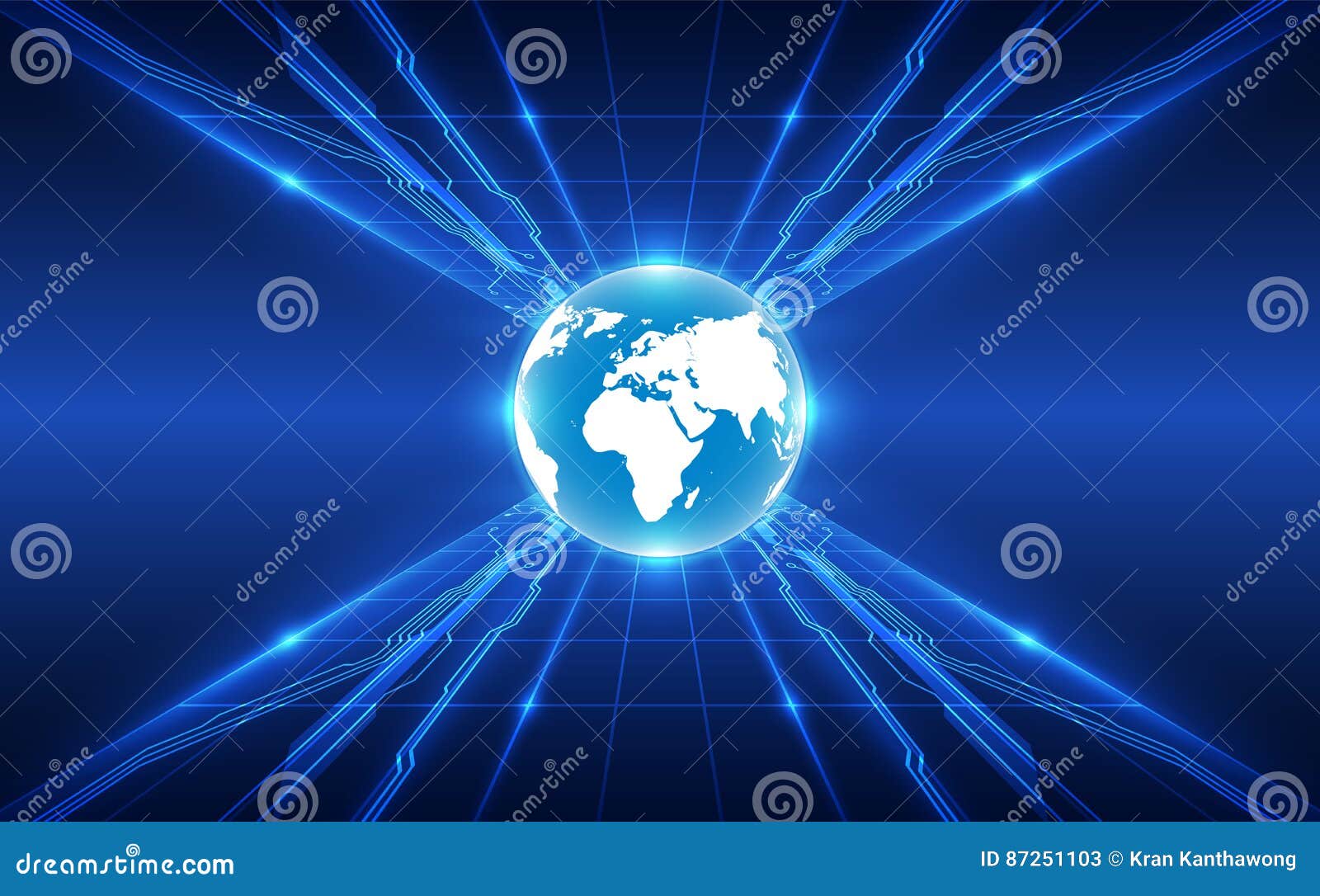 Vector Digital Global Technology Concept, Abstract Background Stock ...