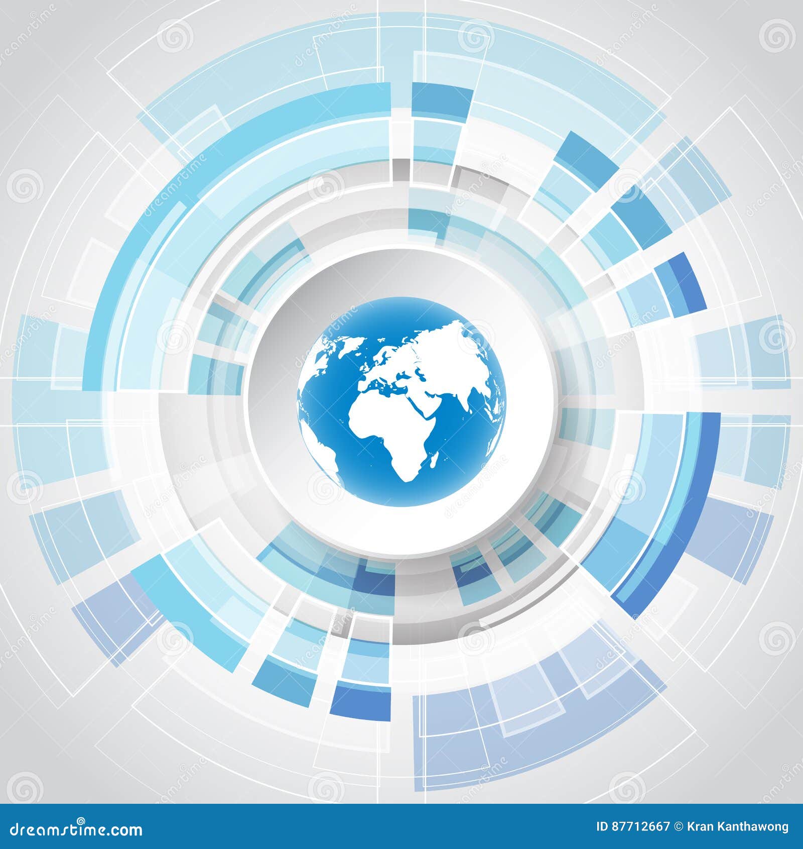 Vector Digital Global Technology Concept, Abstract Background Stock ...