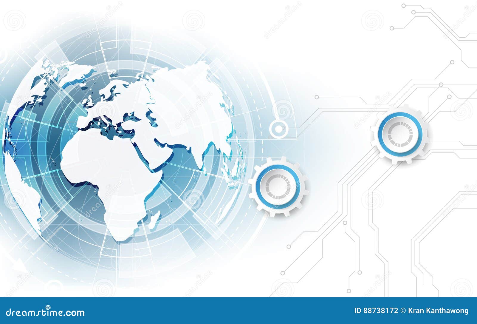 Vector Digital Global Technology Concept, Abstract Background Stock ...