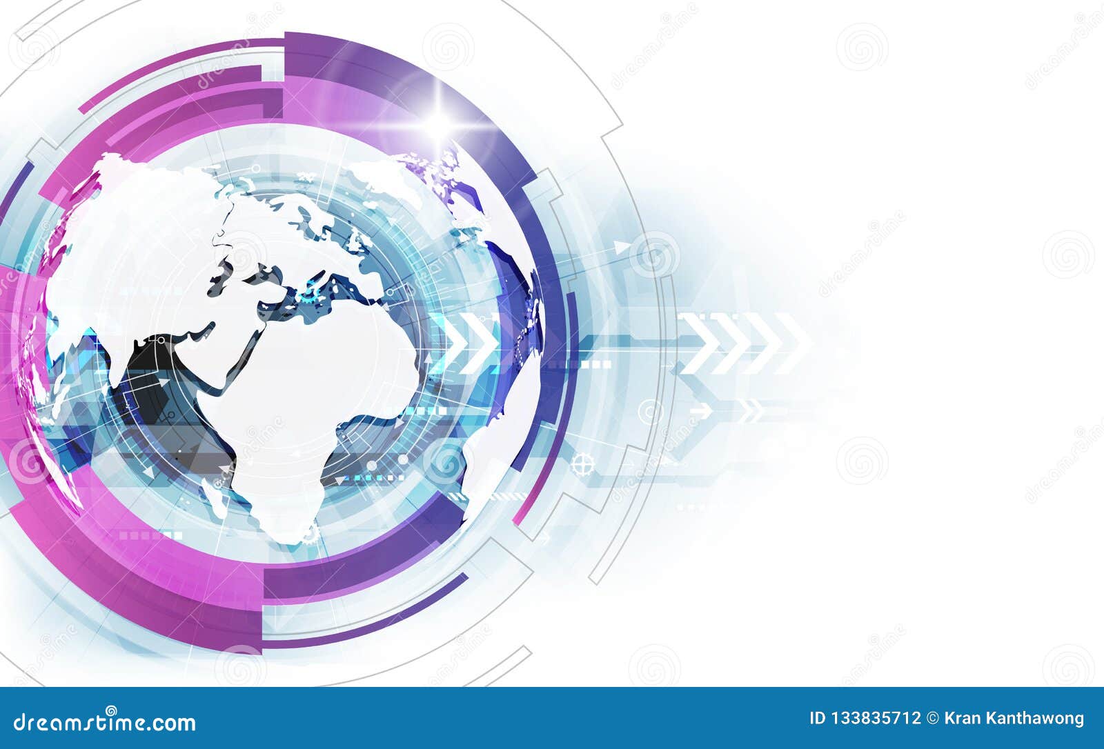Vector Digital Global Technology Concept, Abstract Background Stock ...