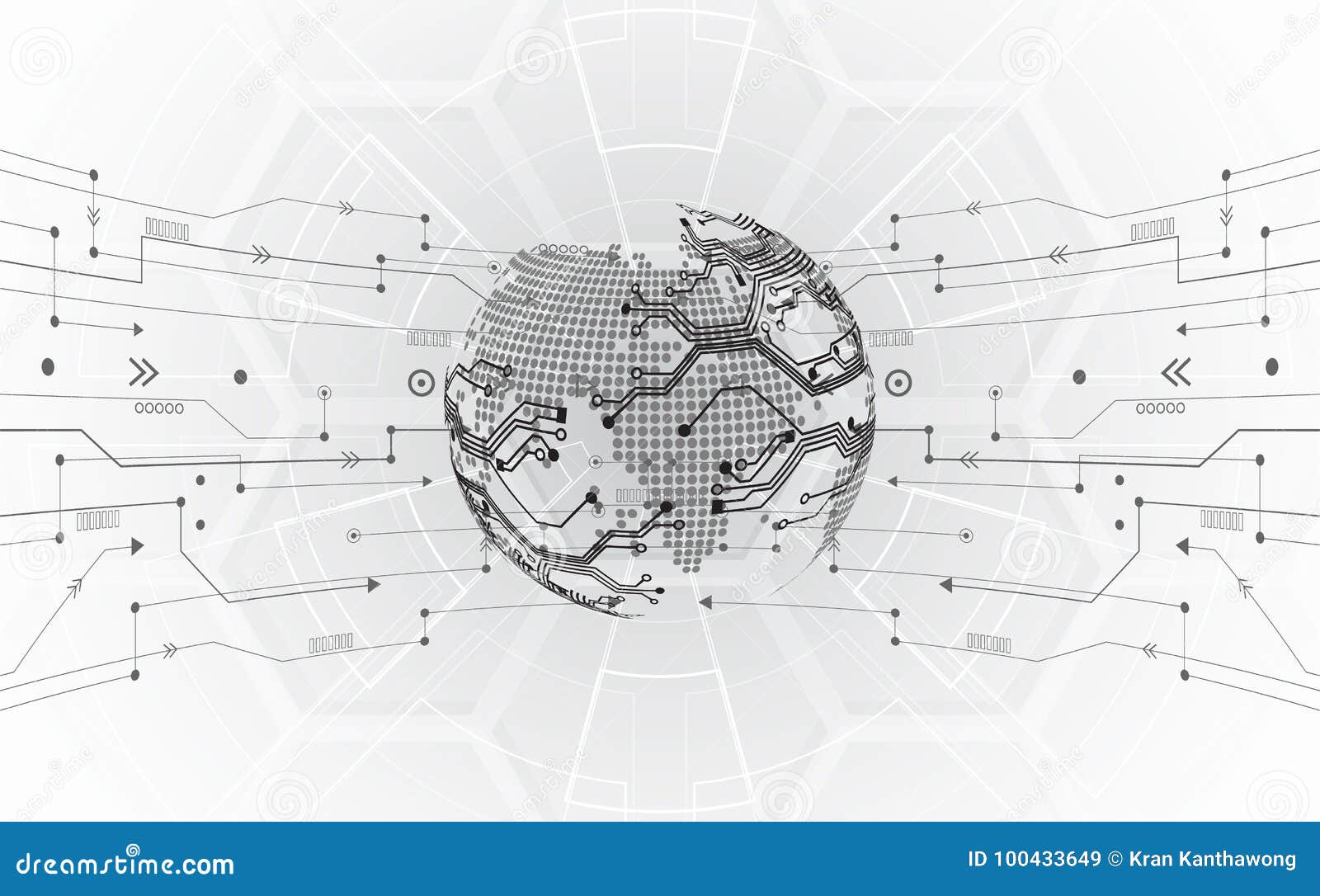 Vector Digital Global Technology Concept, Abstract Background Stock ...