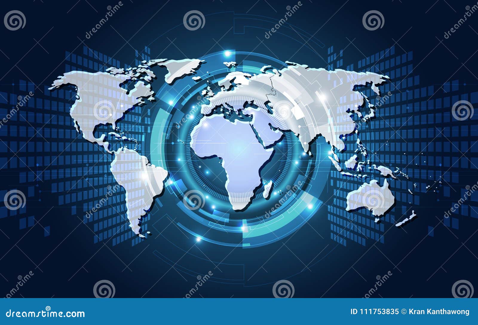 Vector Digital Global Technology Concept, Abstract Background Stock ...
