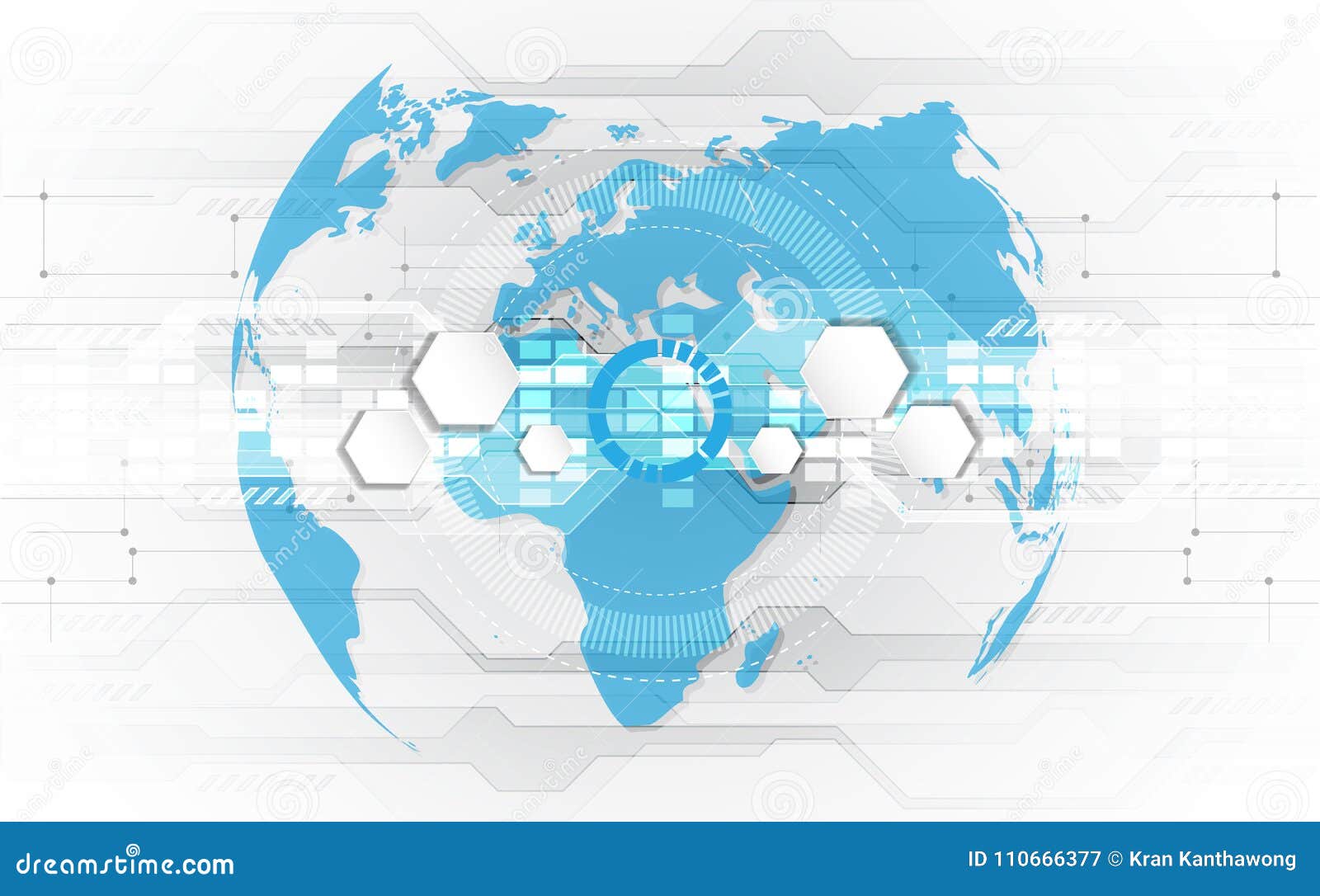 Vector Digital Global Technology Concept, Abstract Background Stock ...