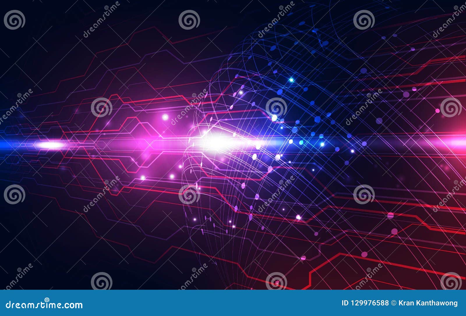 Vector Digital High Speed Global Technology Concept, Abstract ...