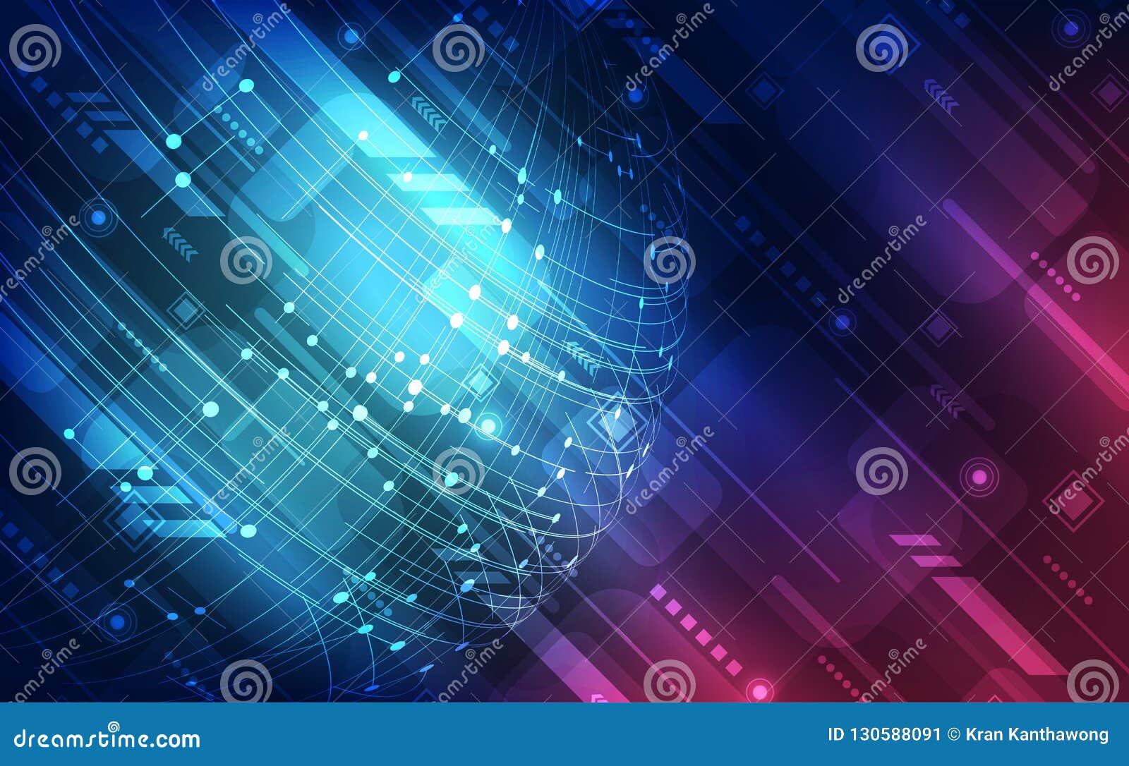 Vector Digital High Speed Global Technology Concept, Abstract ...