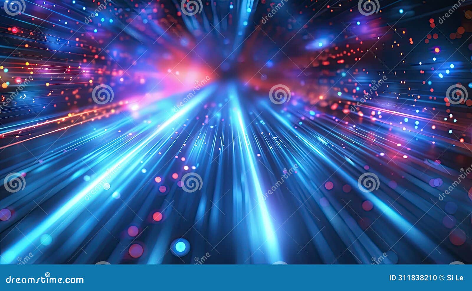 Futuristic Blue Energy: Vector Digital Image of Abstract Science with ...