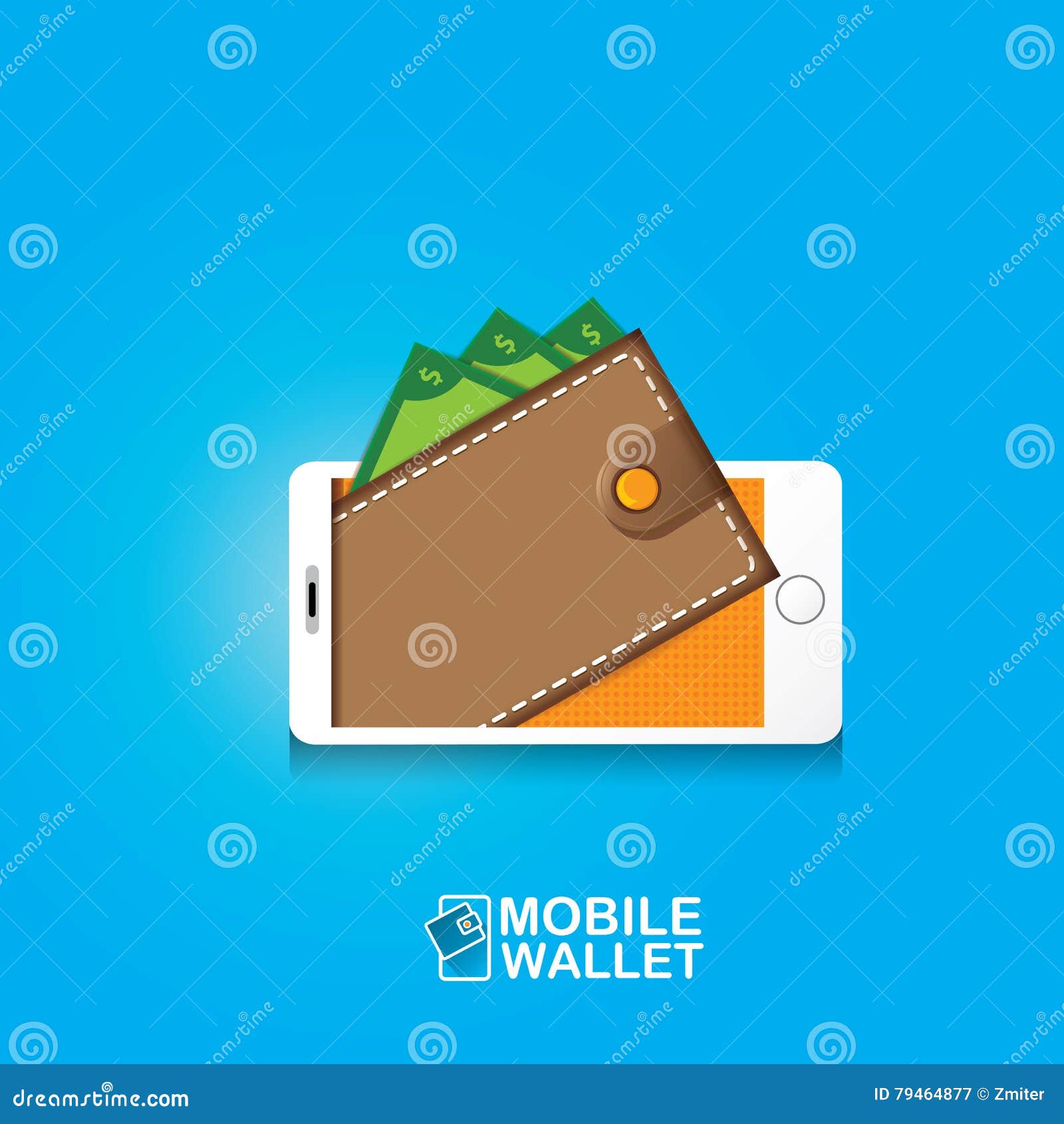 Vector Digital Mobile E Wallet Vector Concept Stock Vector ...