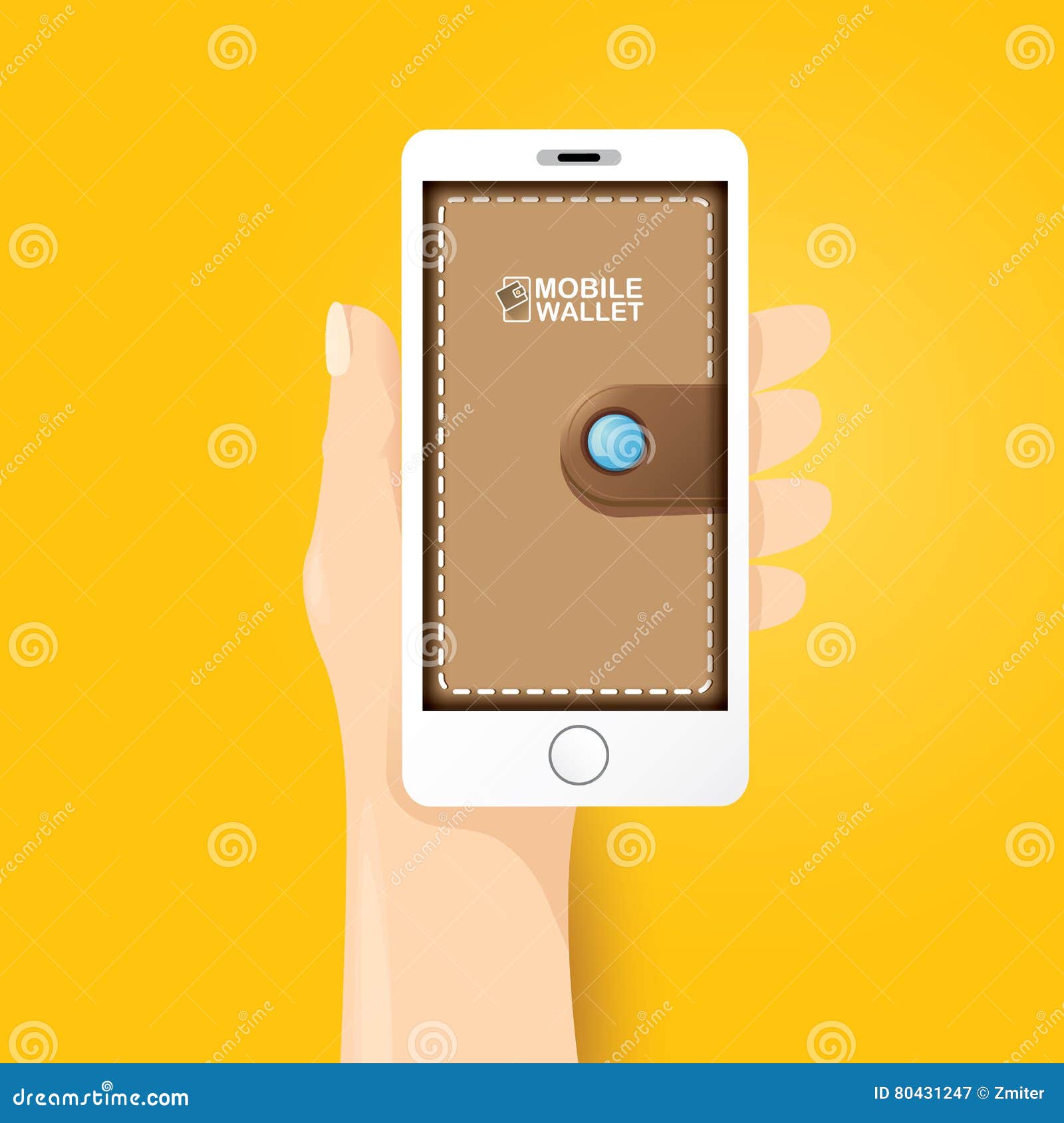 Vector Digital Mobile E Wallet Vector Concept Stock Vector ...