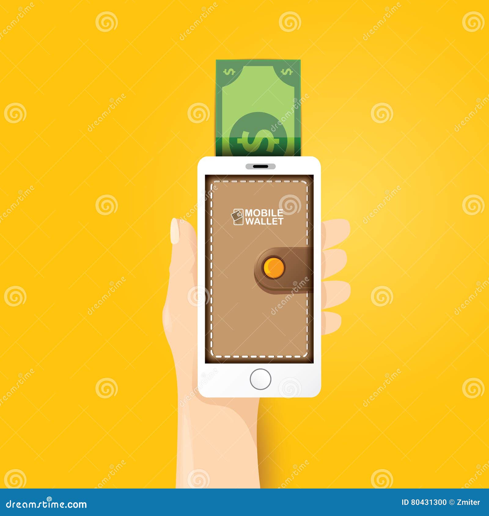 Vector Digital Mobile E Wallet Vector Concept Stock Vector ...