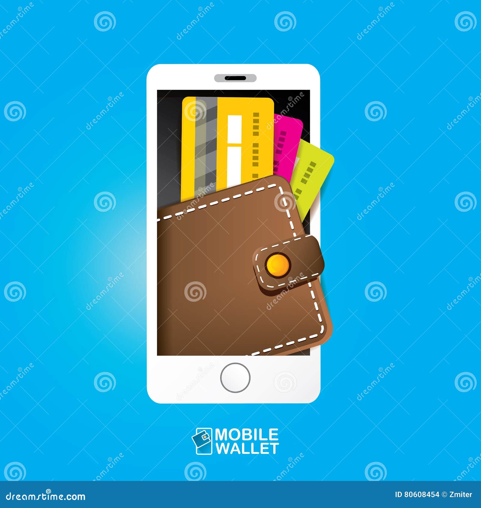 Vector Digital Mobile E Wallet Vector Concept Stock Vector ...