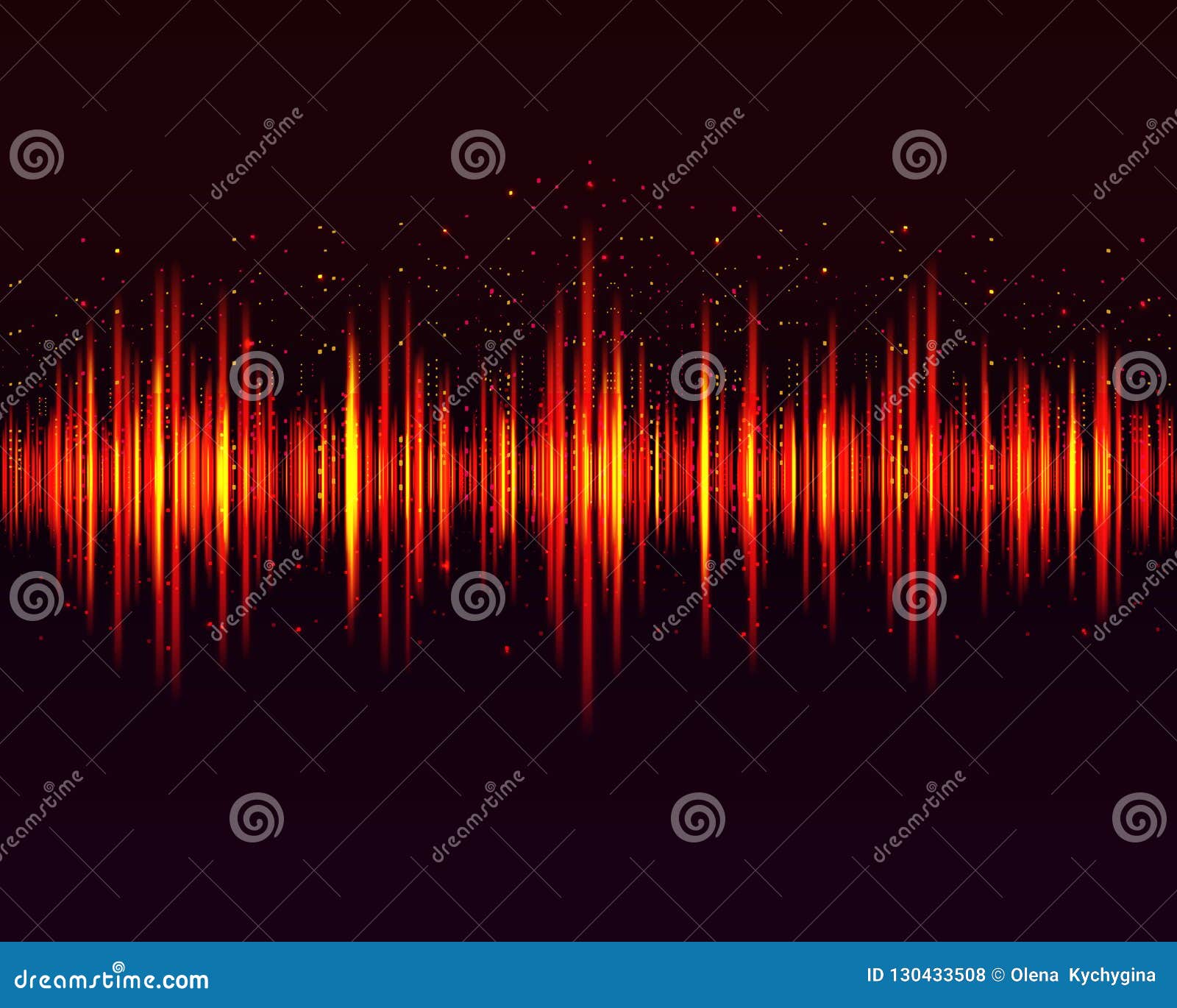 Vector Digital Music Equalizer, Audio Waves Design Template Audio ...