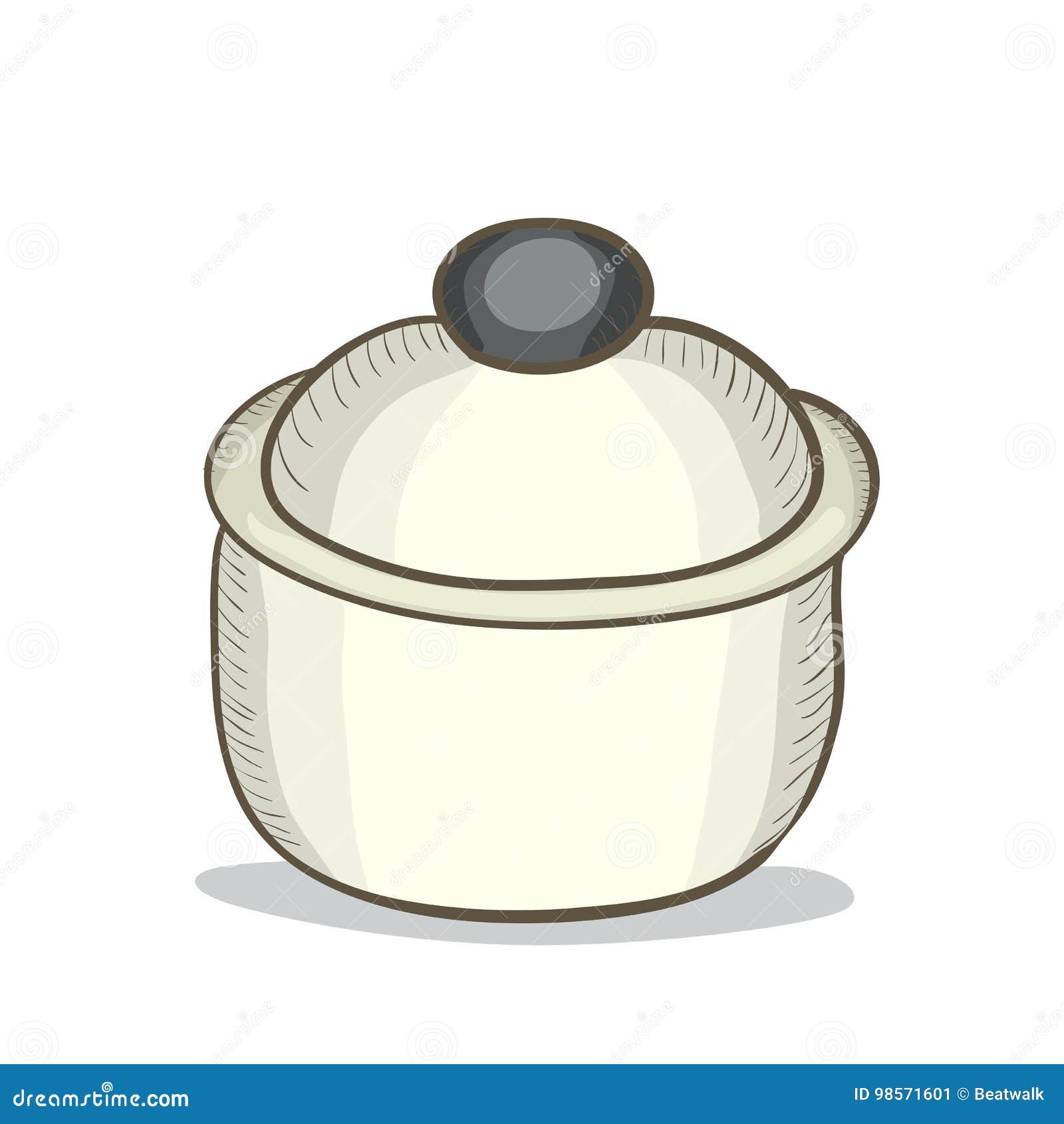 Vector Digital Painting Doodle Pot Stock Vector - Illustration of drawn ...