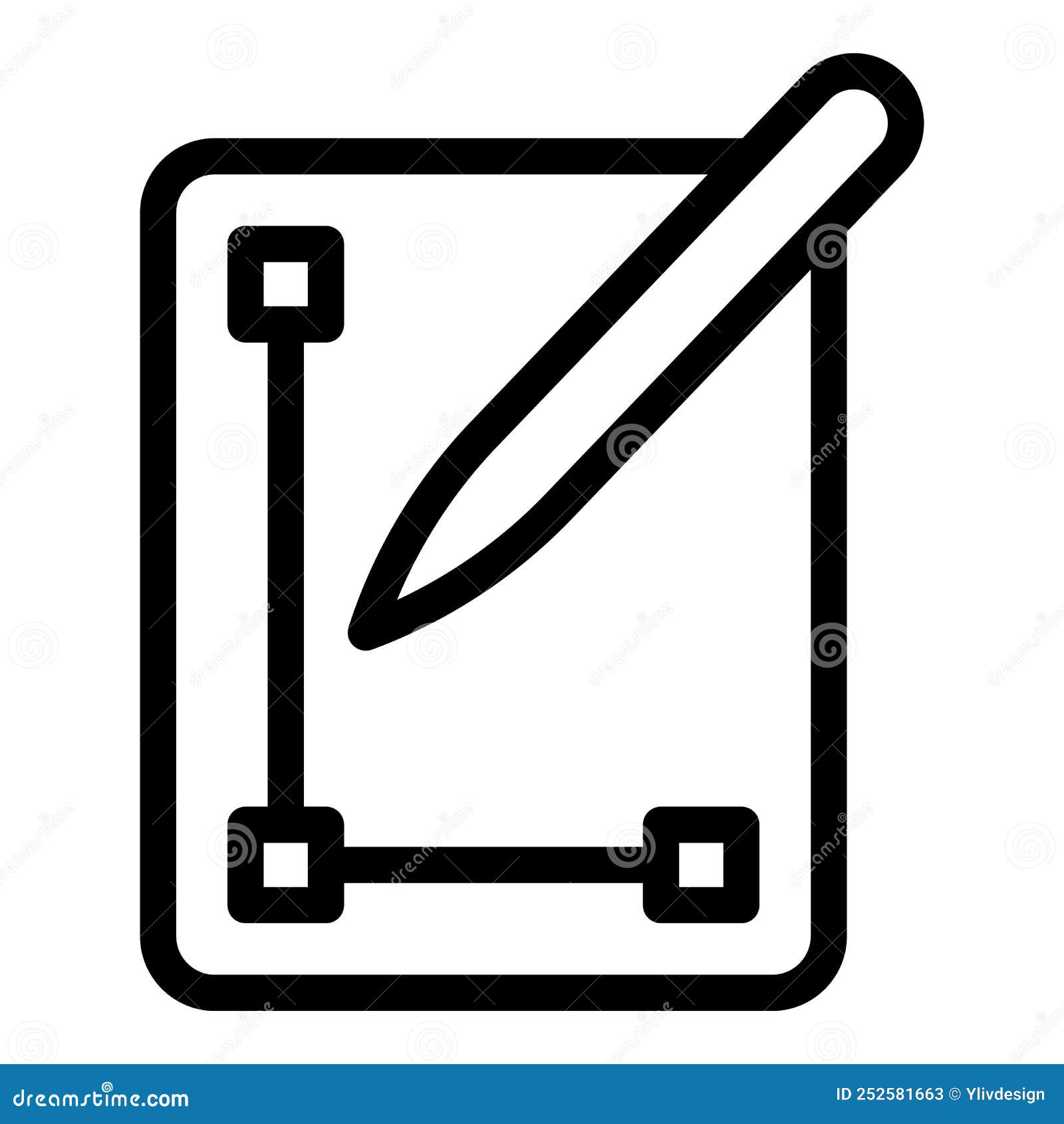 Vector Digital Pen Icon Outline Vector. Tablet Design Stock Vector ...