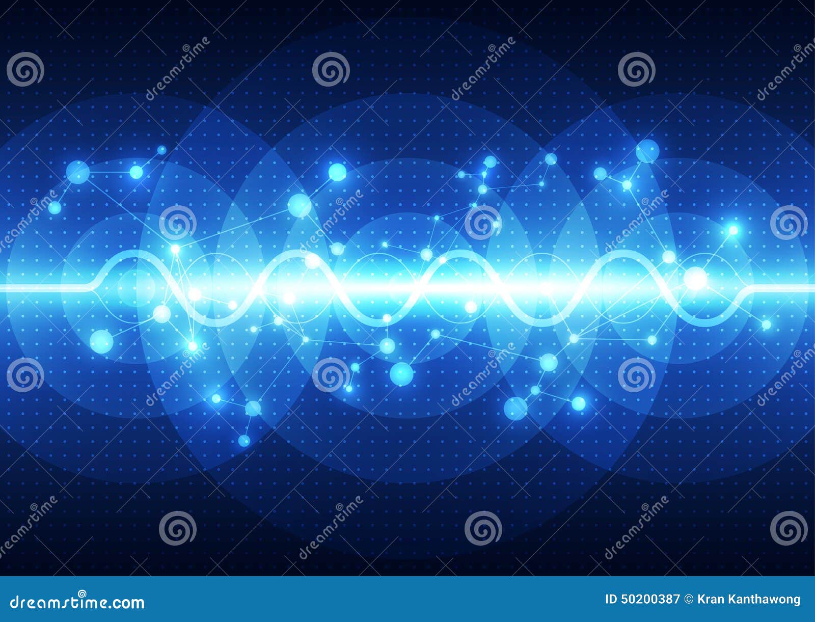 Vector Digital Sound Wave Technology, Abstract Background Stock Vector ...