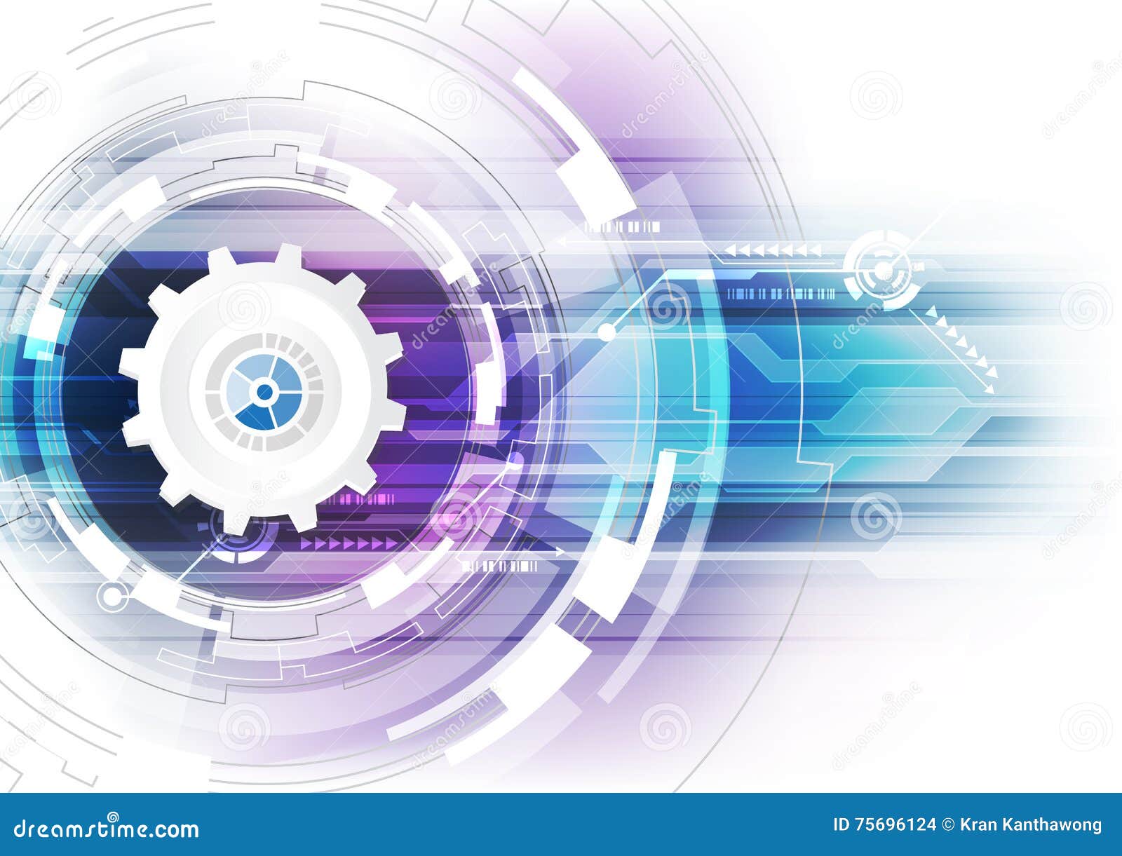 Vector Digital Speed Technology Concept, Abstract Background Stock ...