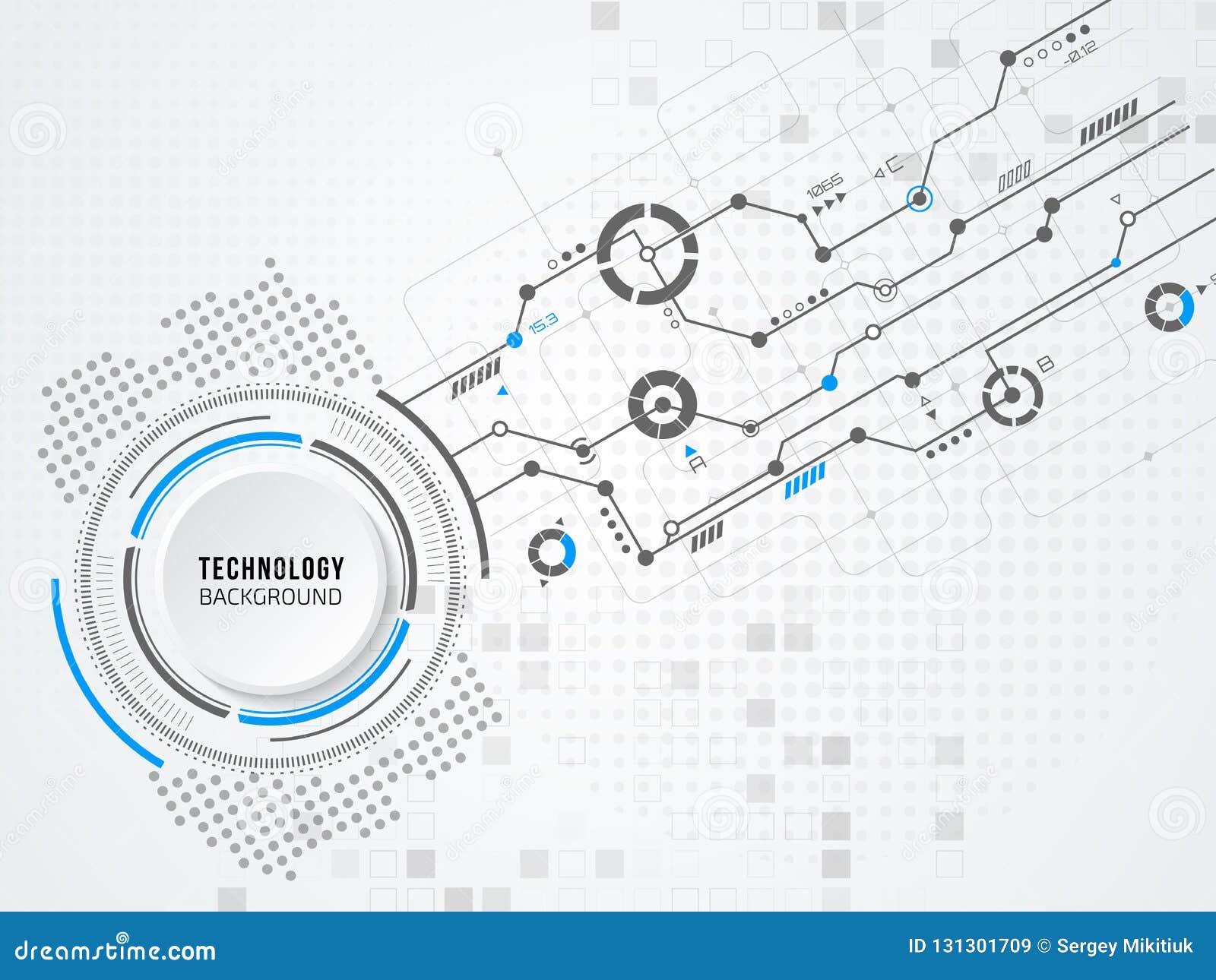 Vector Digital Technology Concept. Abstract Background Stock Vector ...