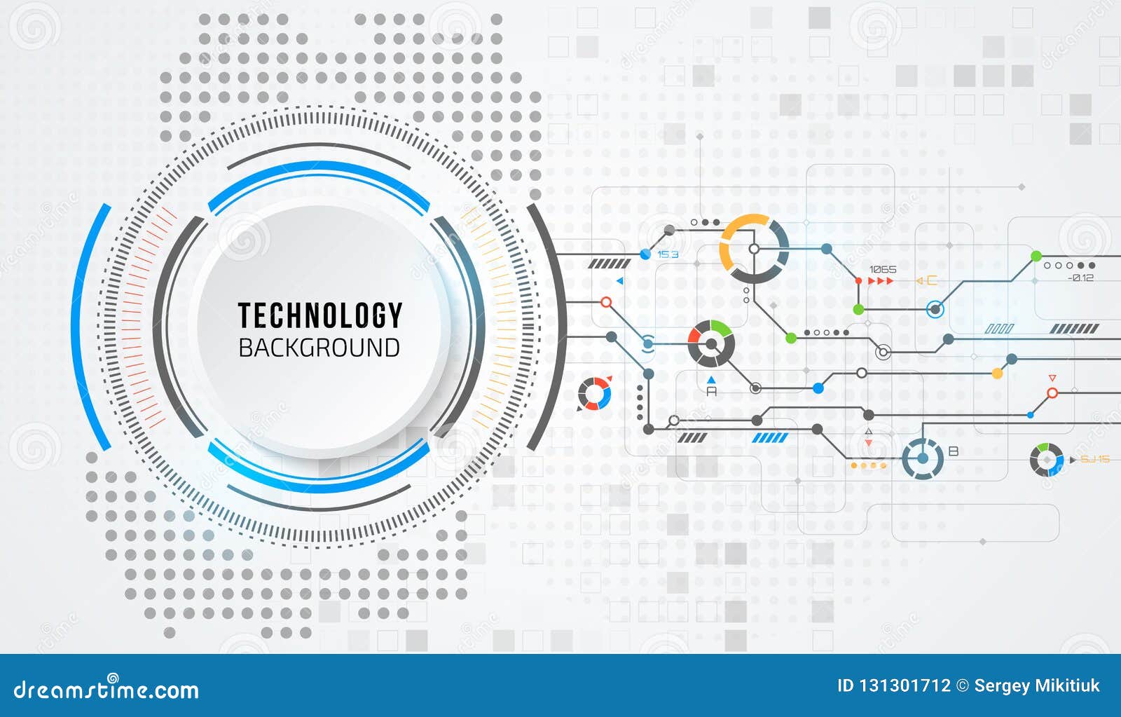 Vector Digital Technology Concept. Abstract Background Stock Vector ...