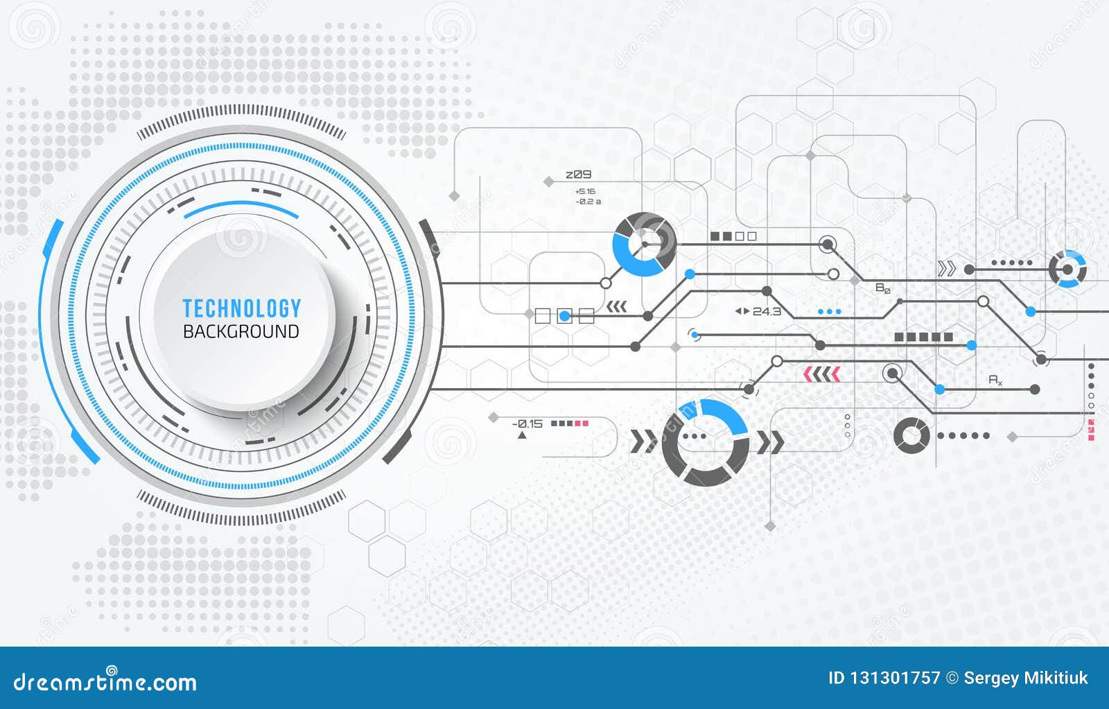 Vector Digital Technology Concept. Abstract Background Stock Vector ...