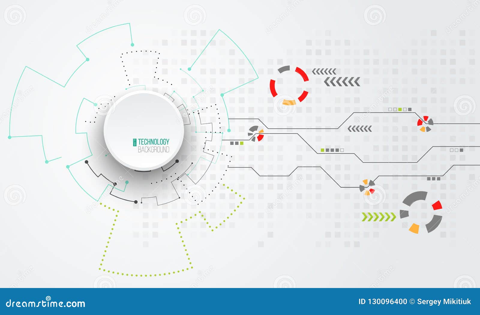 Vector Digital Technology Concept. Abstract Background Stock Vector ...