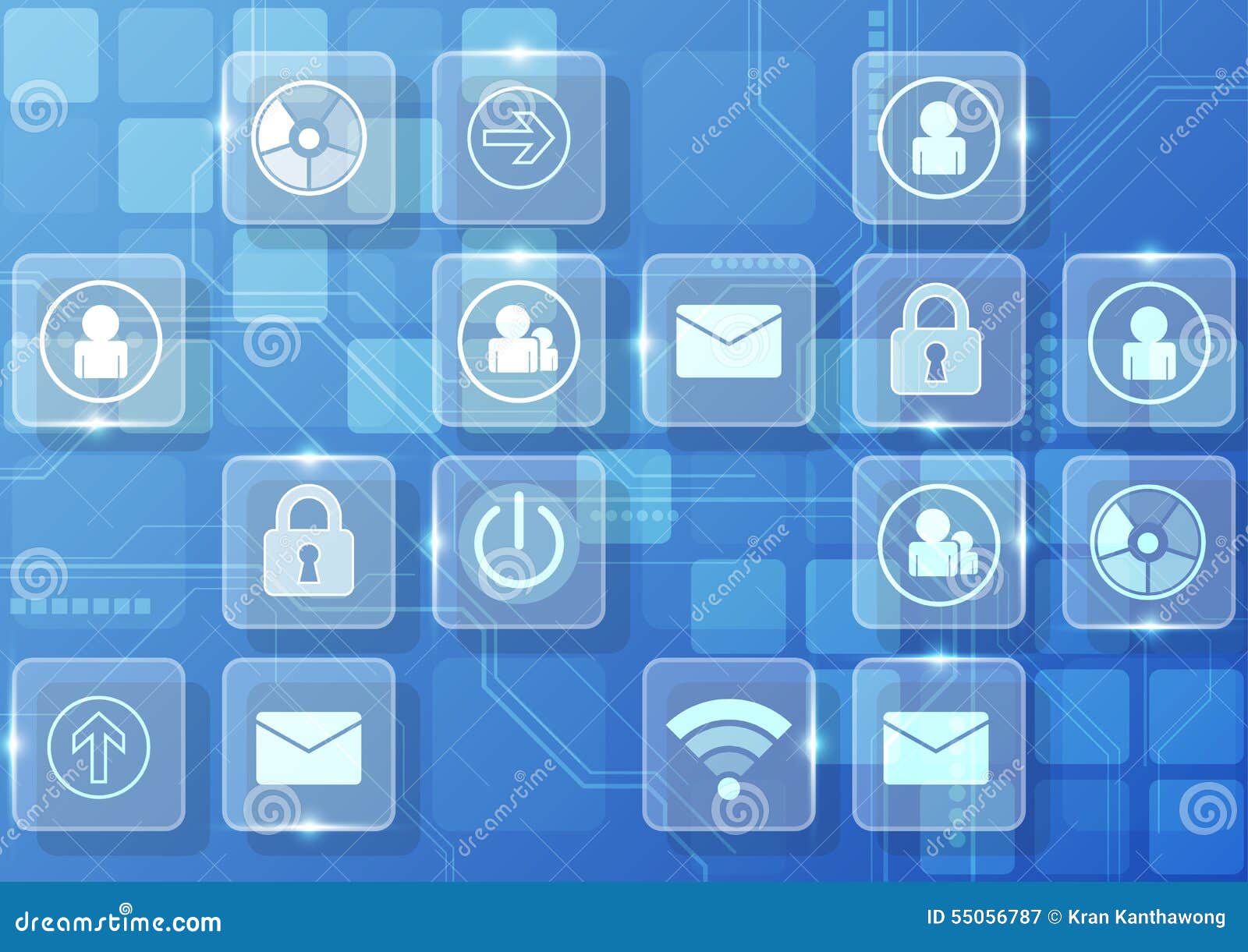 Vector Digital Technology Interface, Abstract Background Stock Vector ...