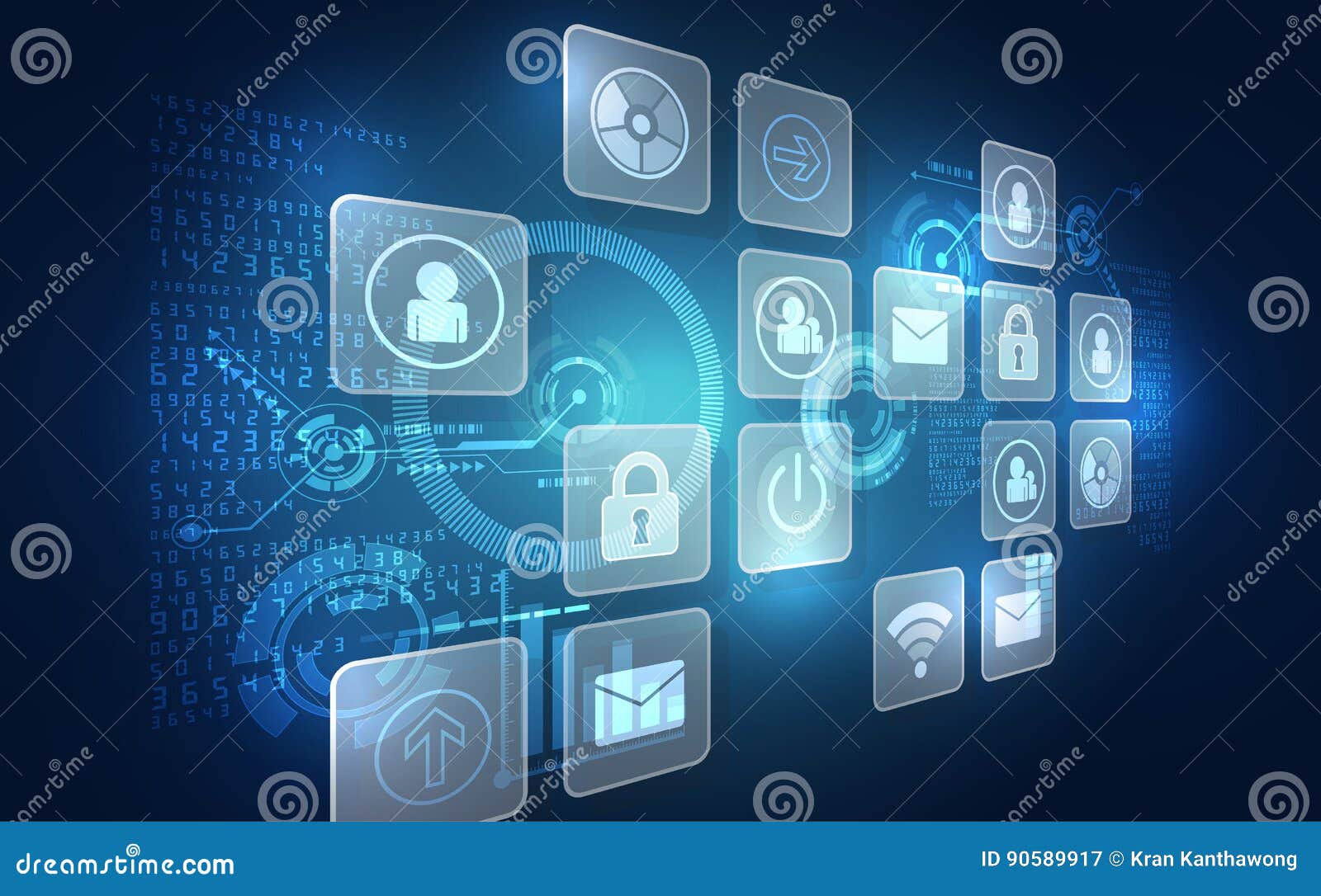 Vector Digital Technology Interface, Abstract Background Stock Vector ...