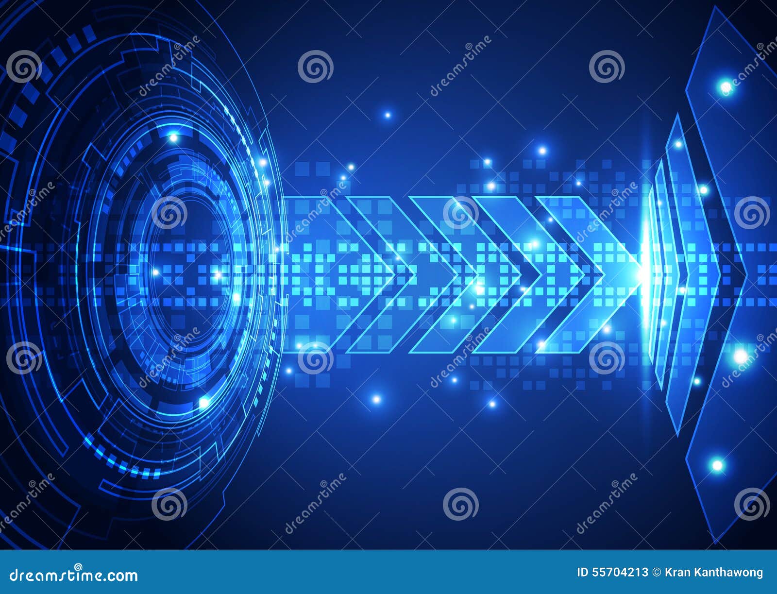 Vector Digital Technology System, Abstract Background Stock Vector ...