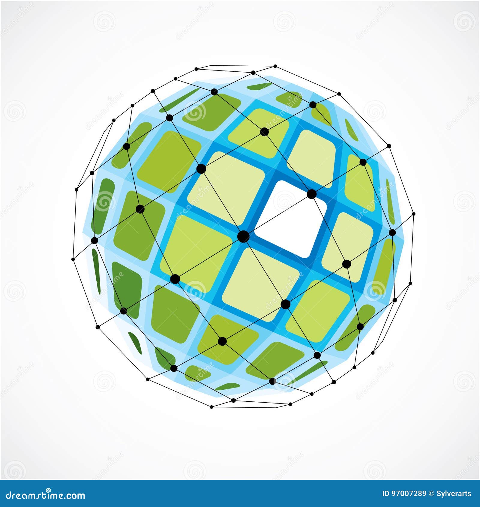 Green Facet Light Border Frame Stock Photo | CartoonDealer.com #3888114