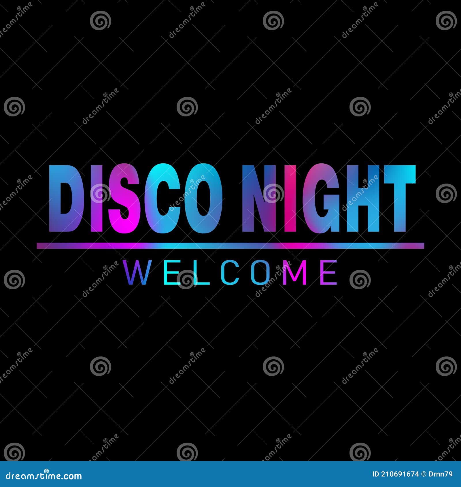 Vector - Disco Abstract Colorful Text on Black Background Stock Vector ...