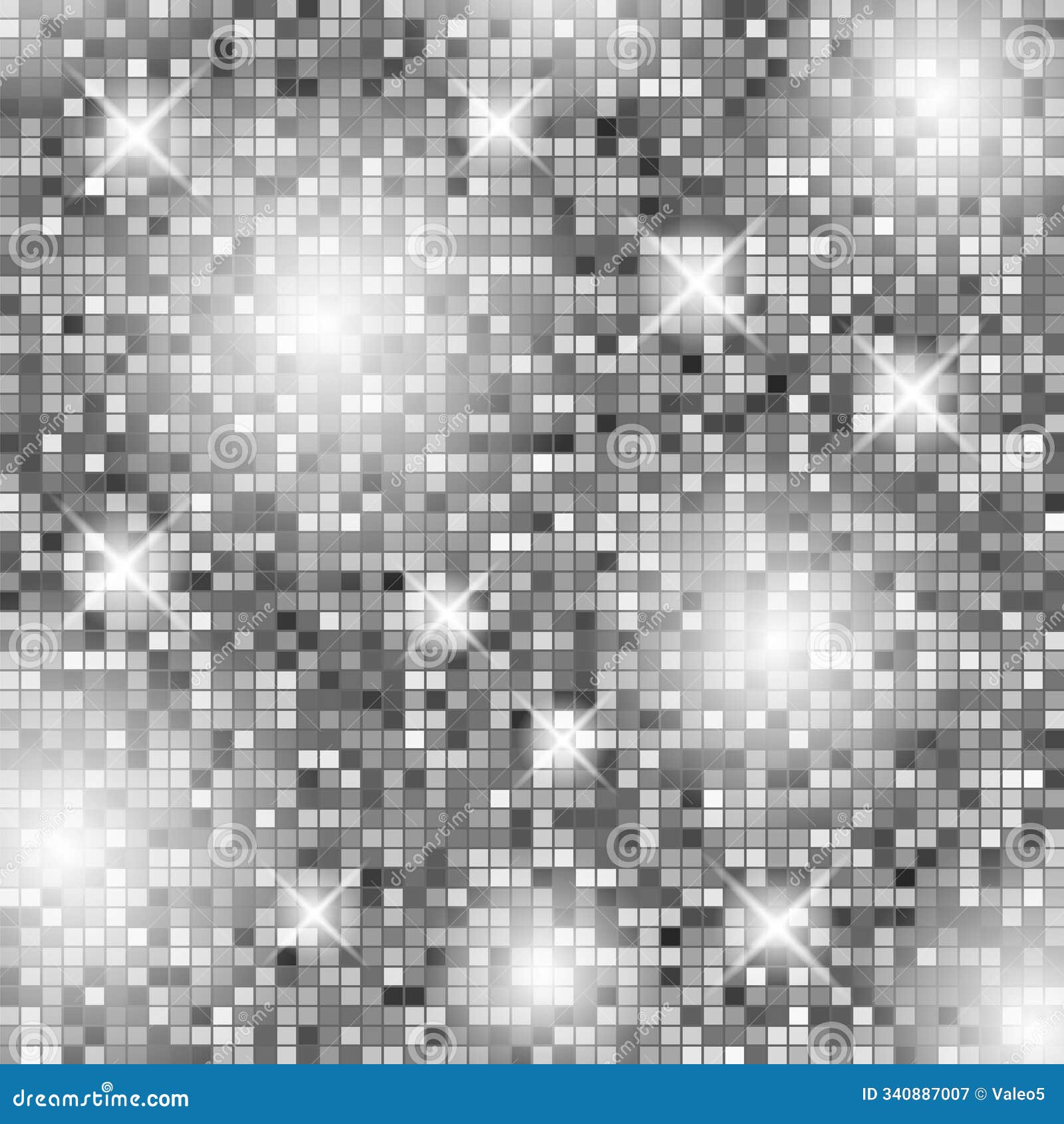 Vector Disco Ball Grey Pattern. Grey Bright Glass Background Stock ...