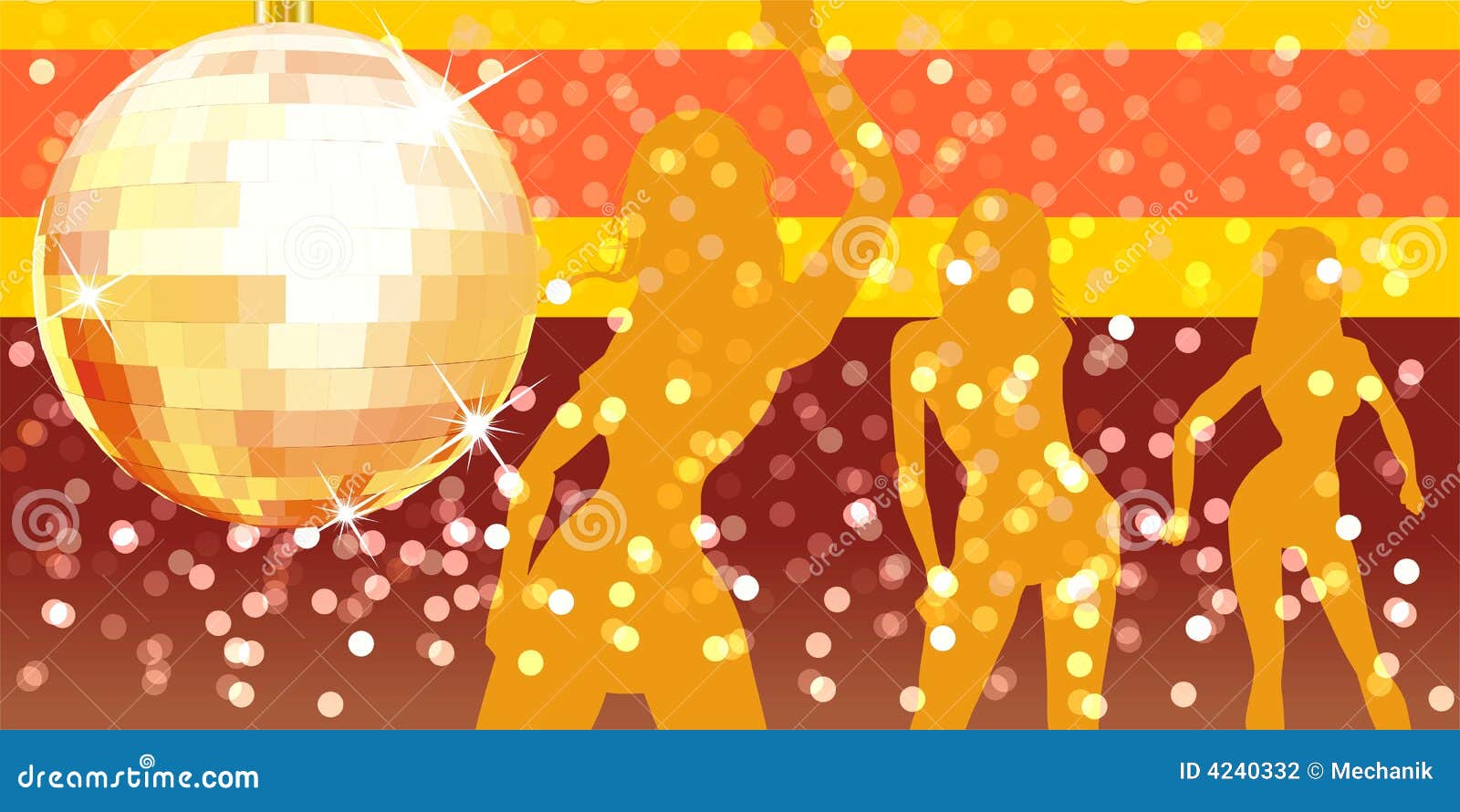 Vector disco party stock vector. Illustration of light - 4240332