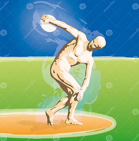 Vector Discobolus stock vector. Illustration of discus - 4921181